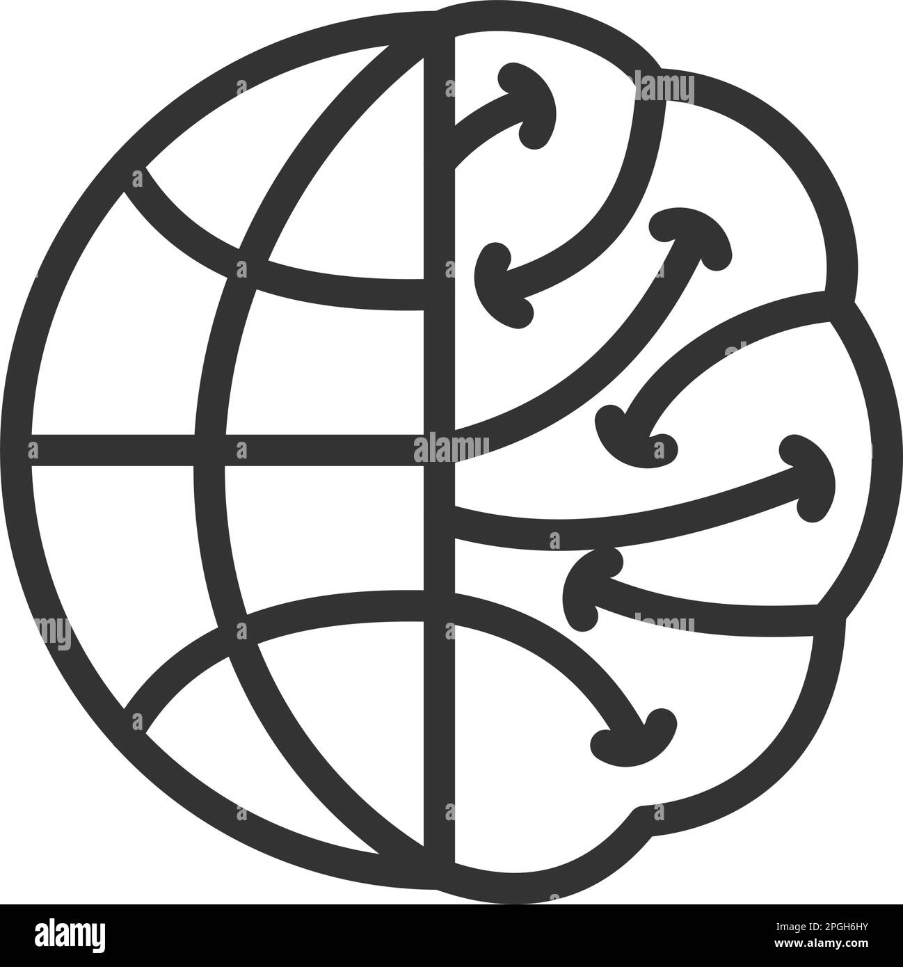 brain world logo template Icon Illustration Brand Identity. Isolated ...