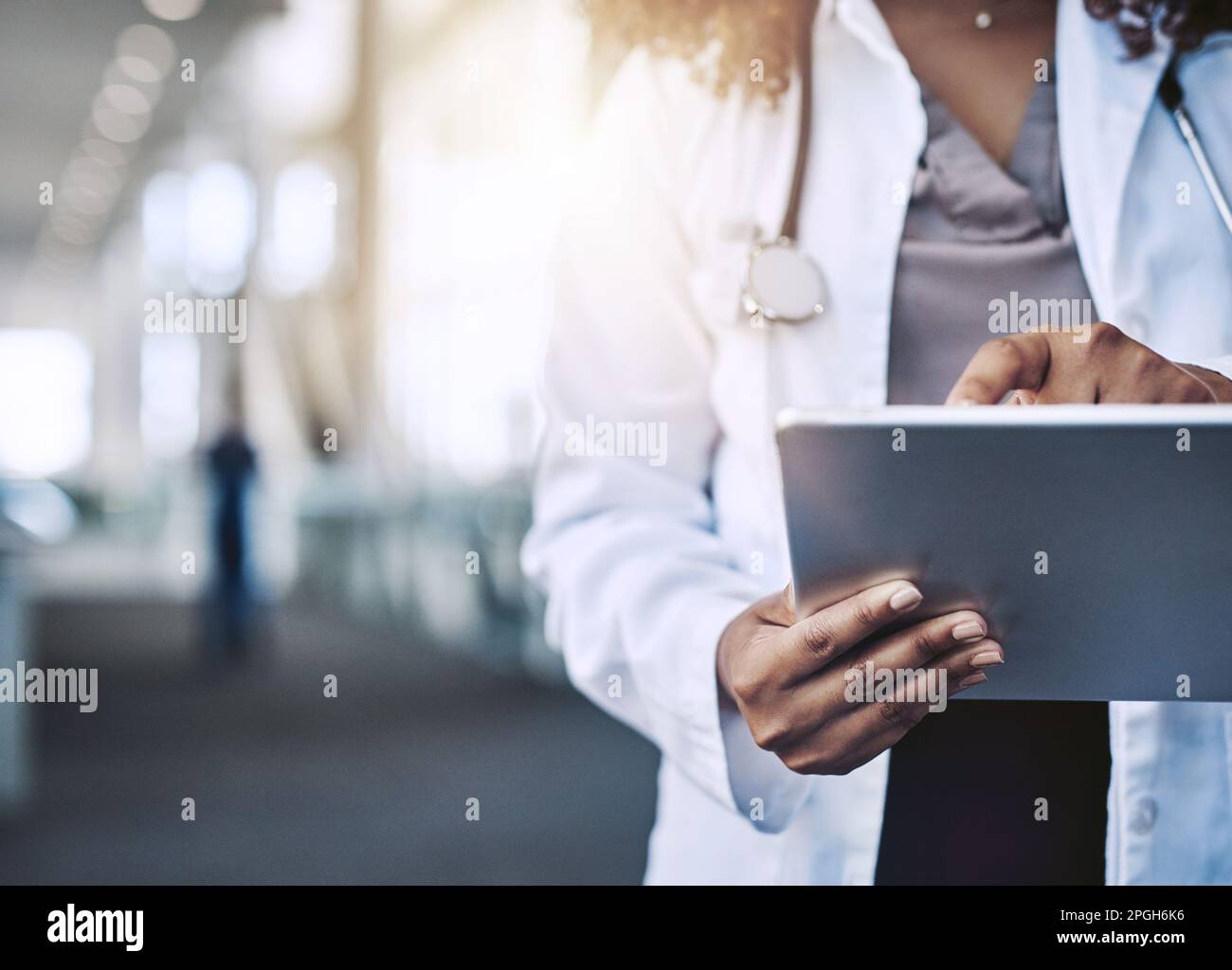 I can access you health history with just a tap. an unrecognizable ...