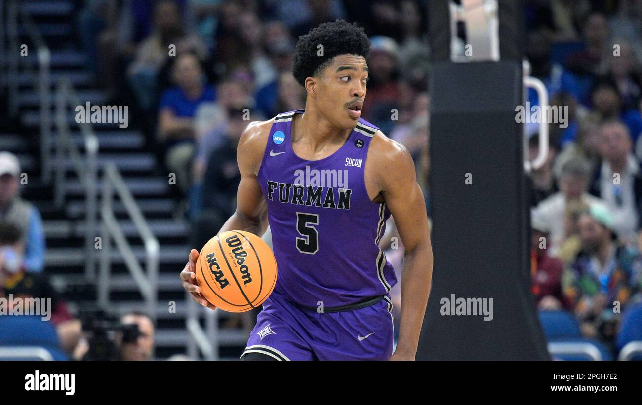 Furman guard Marcus Foster (5) during the second half of a first-round ...