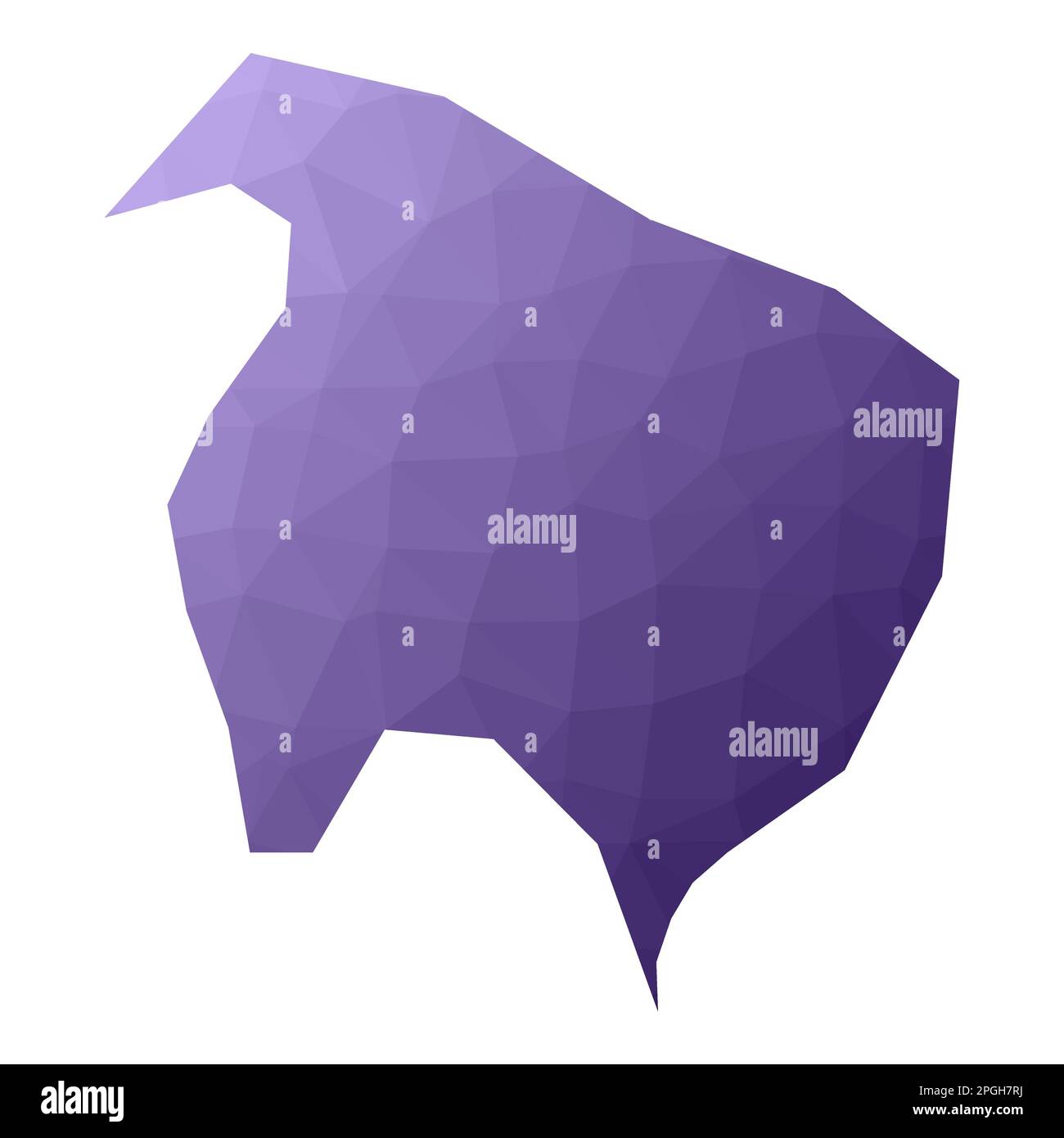 Norfolk Island map. Geometric style country outline. Comely violet vector illustration Stock ...