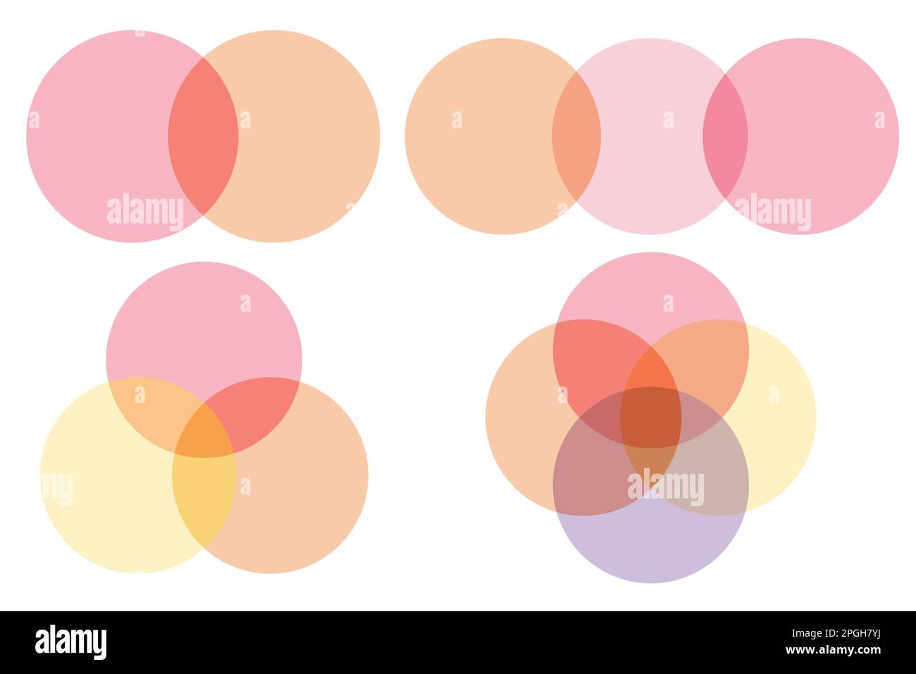 Venn Diagram Circle Infographic With Intersections And Overlap Chart