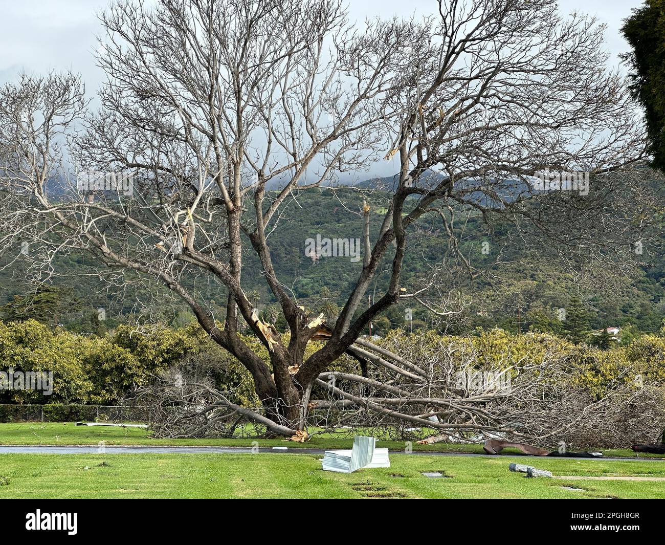 Tornado damage mobile home park hi-res stock photography and images - Alamy
