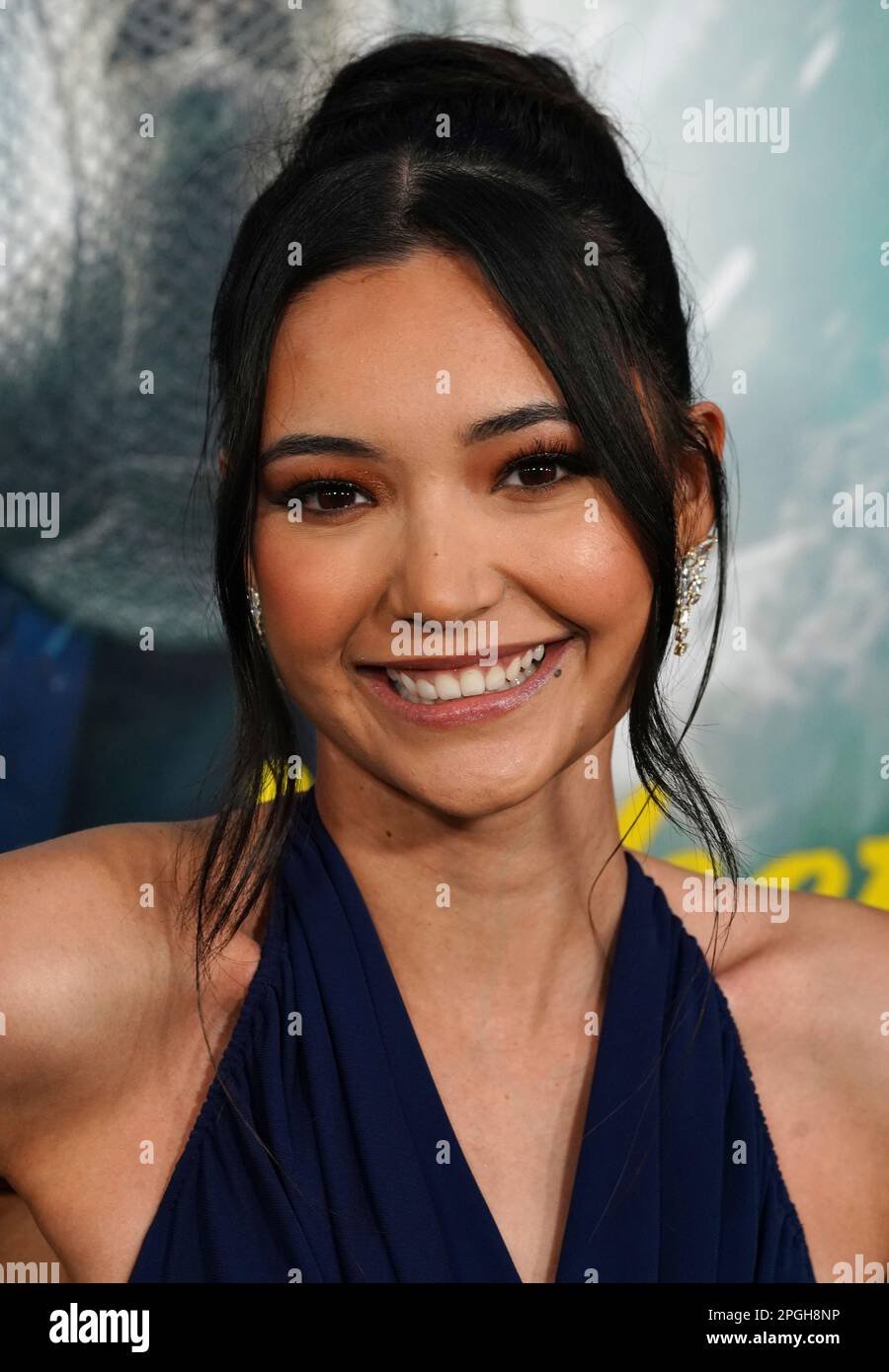 Alexa Barajas arrives at the season two premiere of "Yellowjackets ...