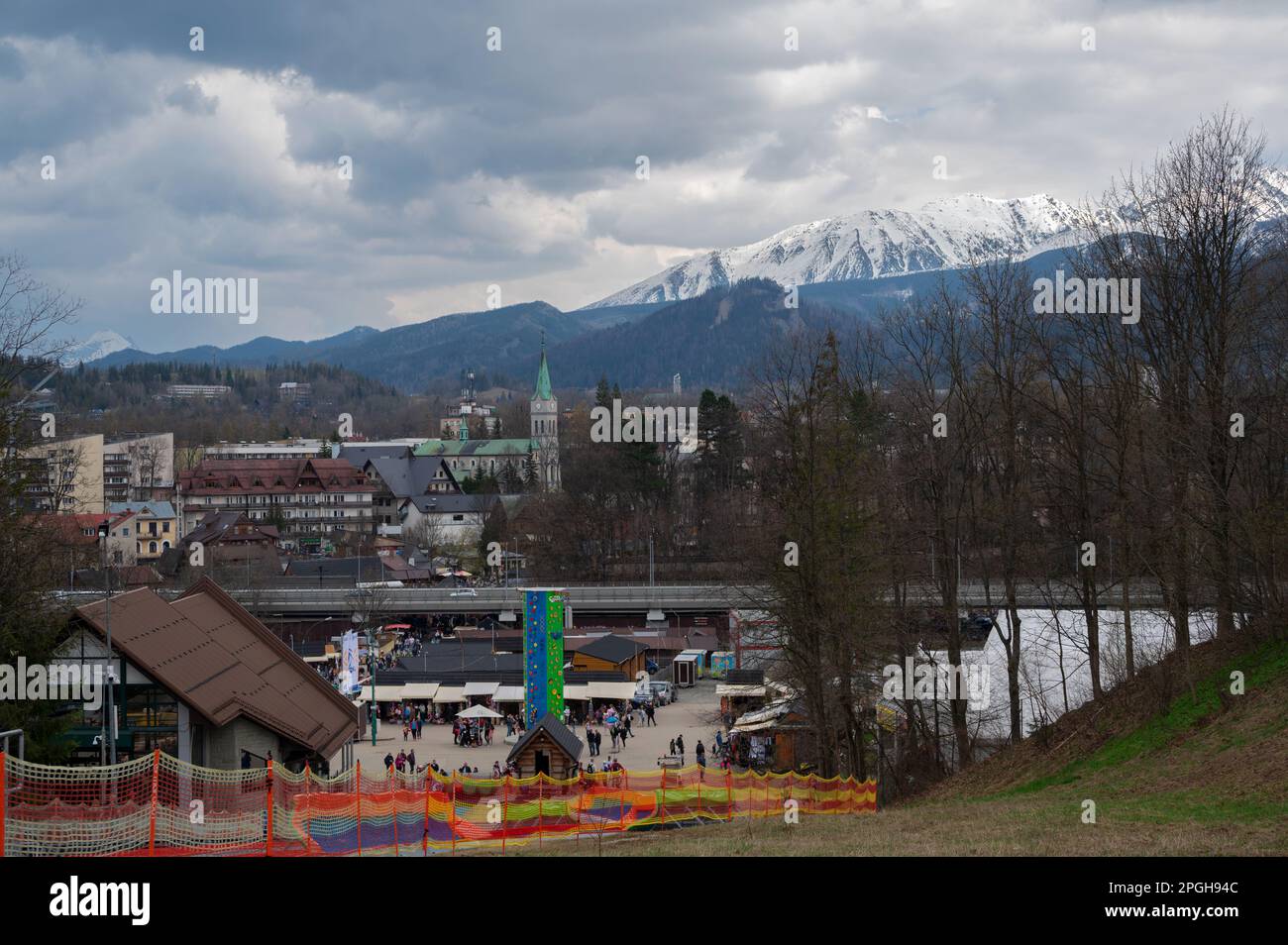 Aerial View of the Zakopane a resort town in the extreme south of ...