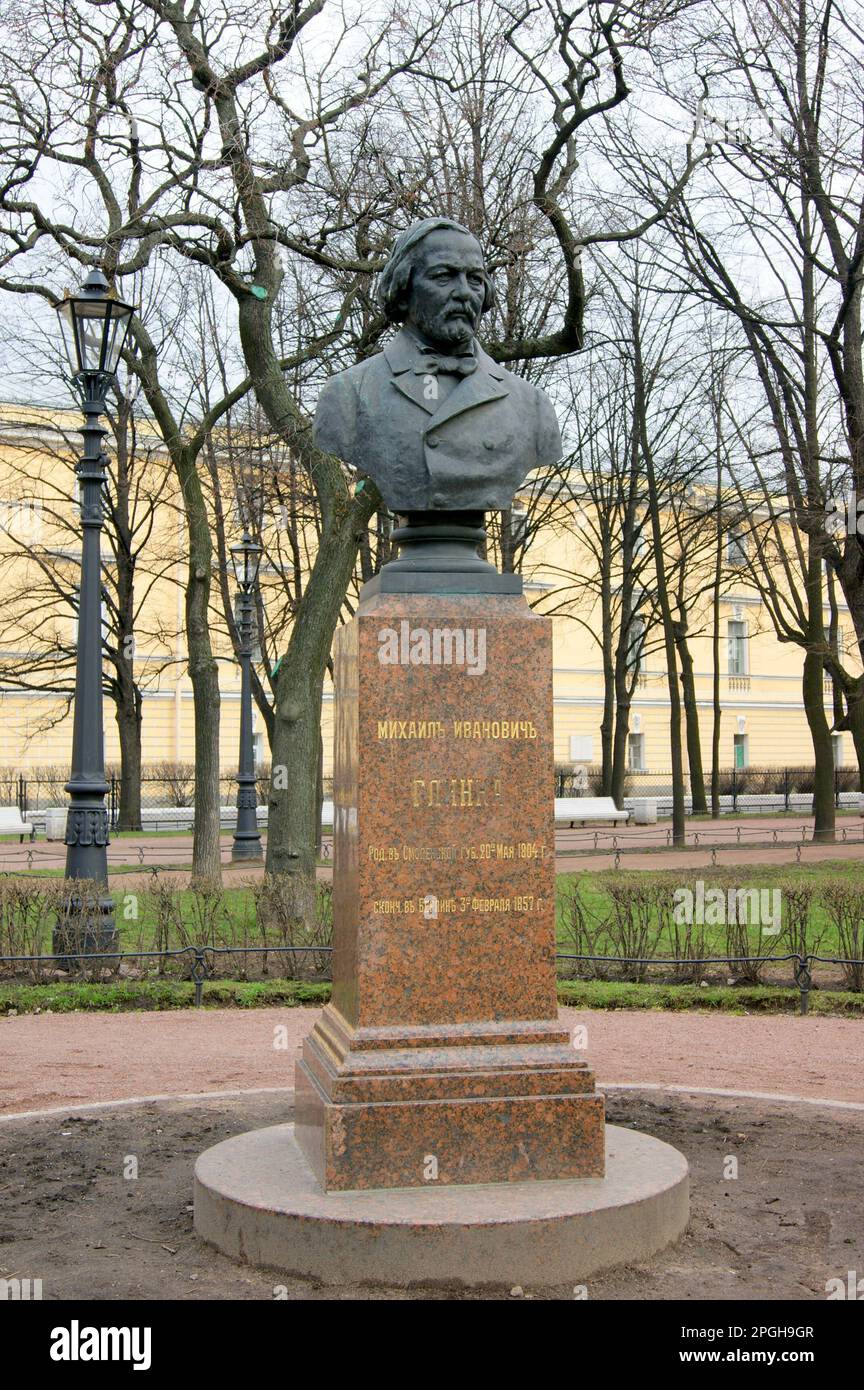 Monument to Mikhail Glinka , Russian composer of 19th century, in the ...