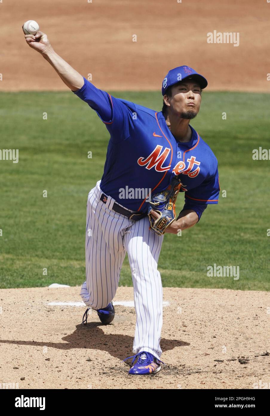 Japanese pitcher Kodai Senga starts for the New York Mets in a spring ...