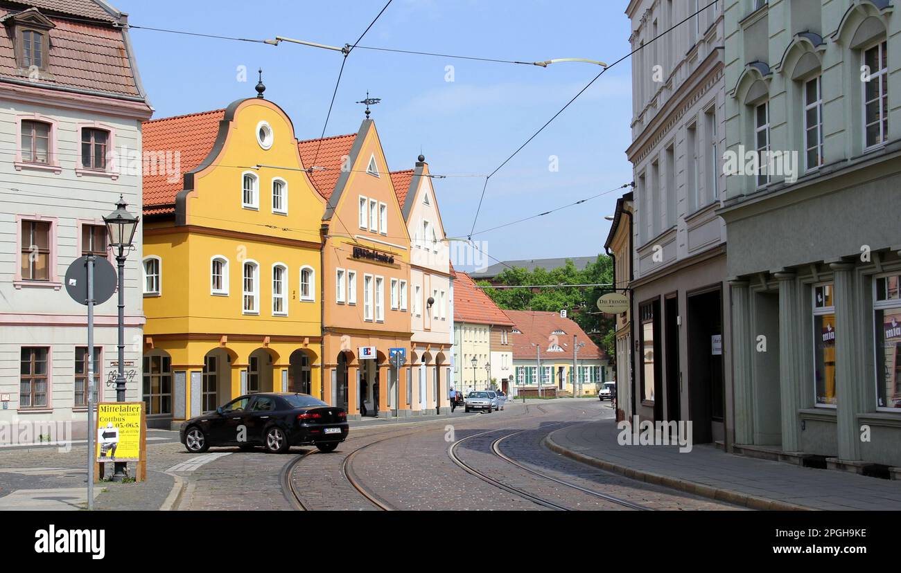 Colorful traditional houses in the historic part of the town at the ...