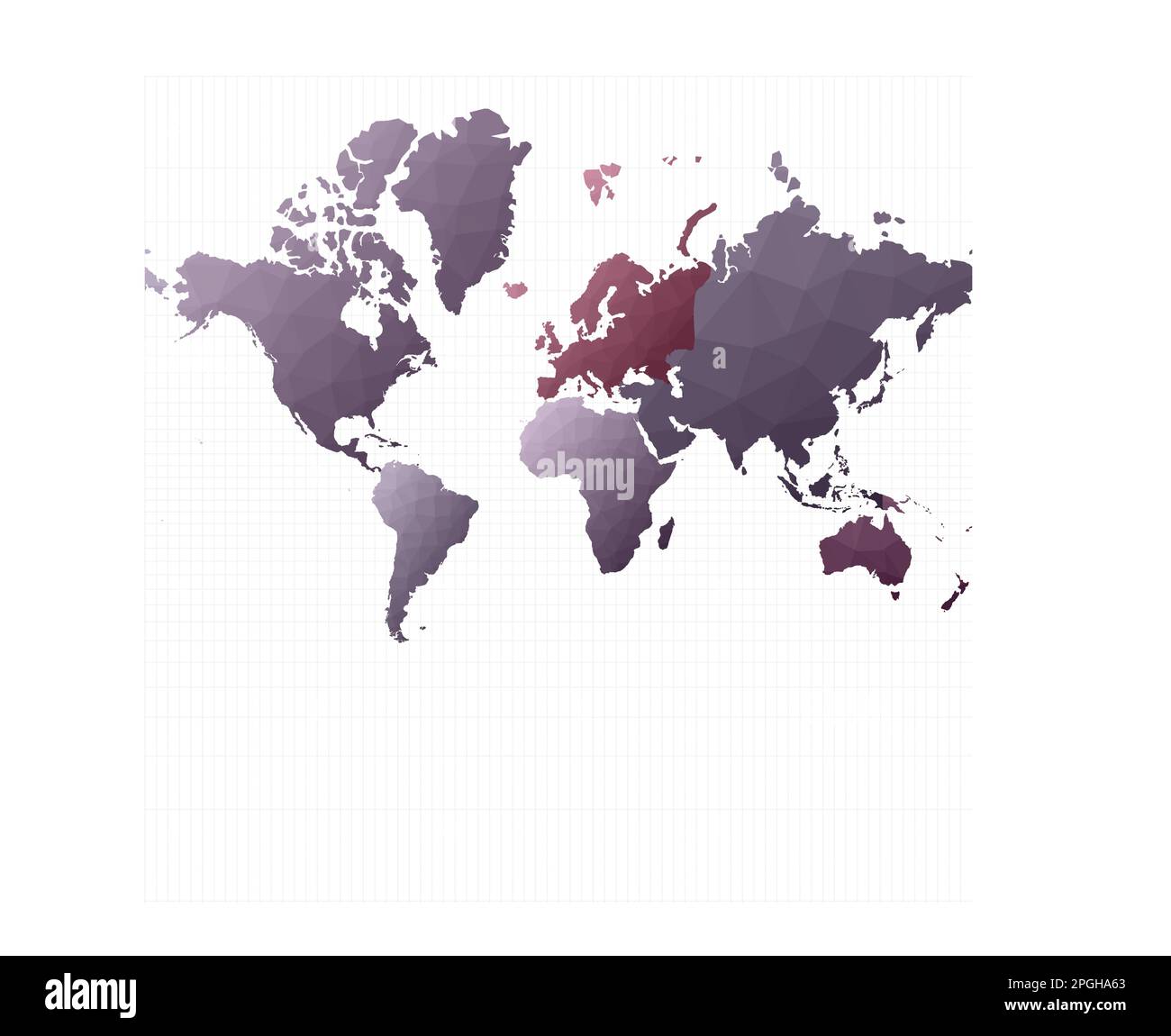World map illustration. Mercator projection. Unique vector illustration ...
