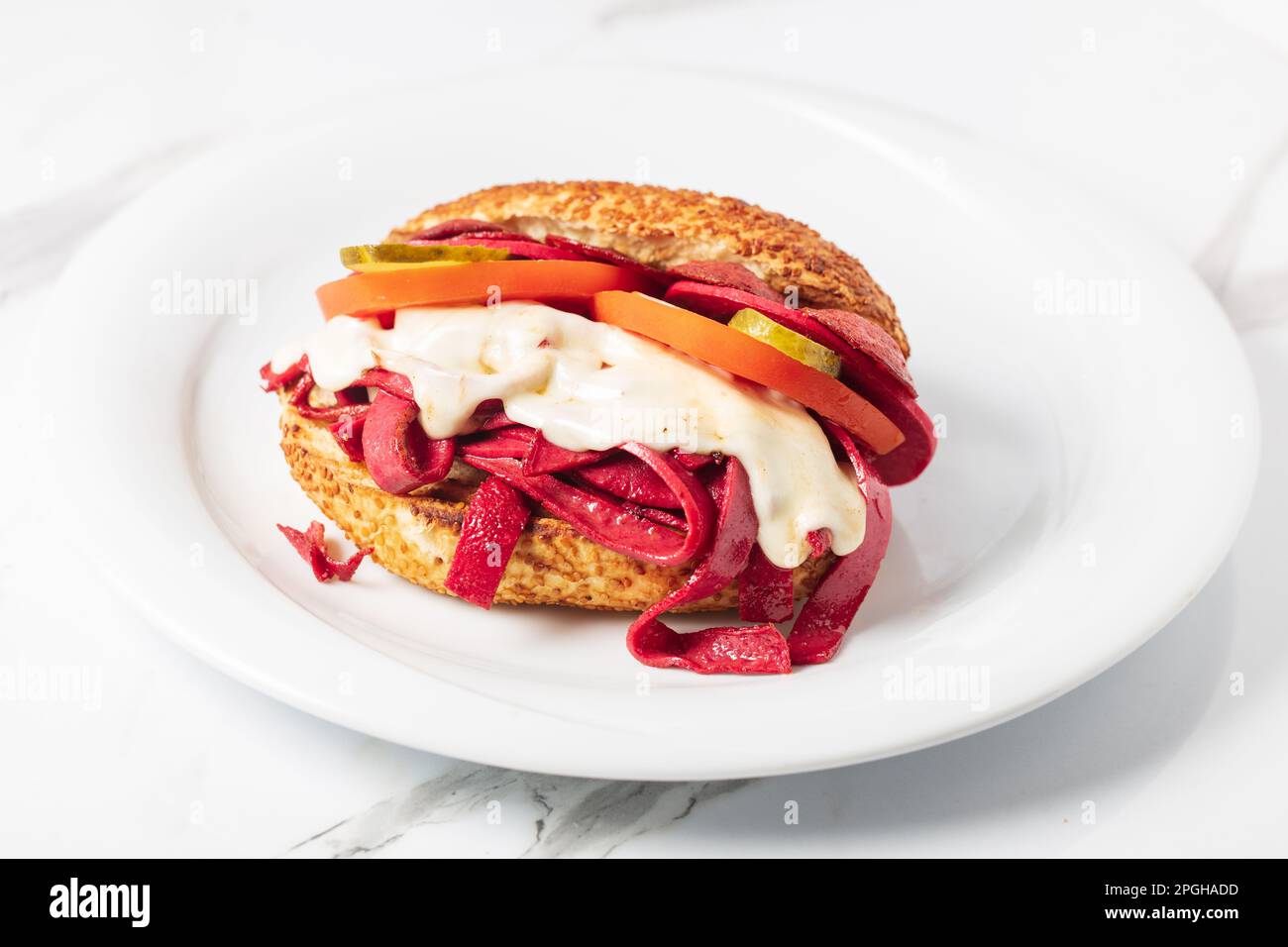 Traditional delicious Turkish foods Izmir Cesme kumru sandwich Stock ...