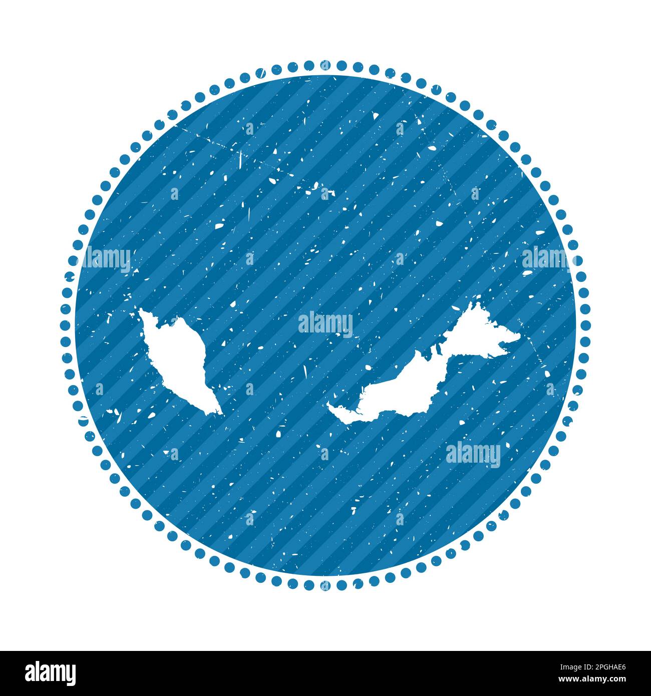 Malaysia striped retro travel sticker. Badge with map of country, vector illustration Stock ...