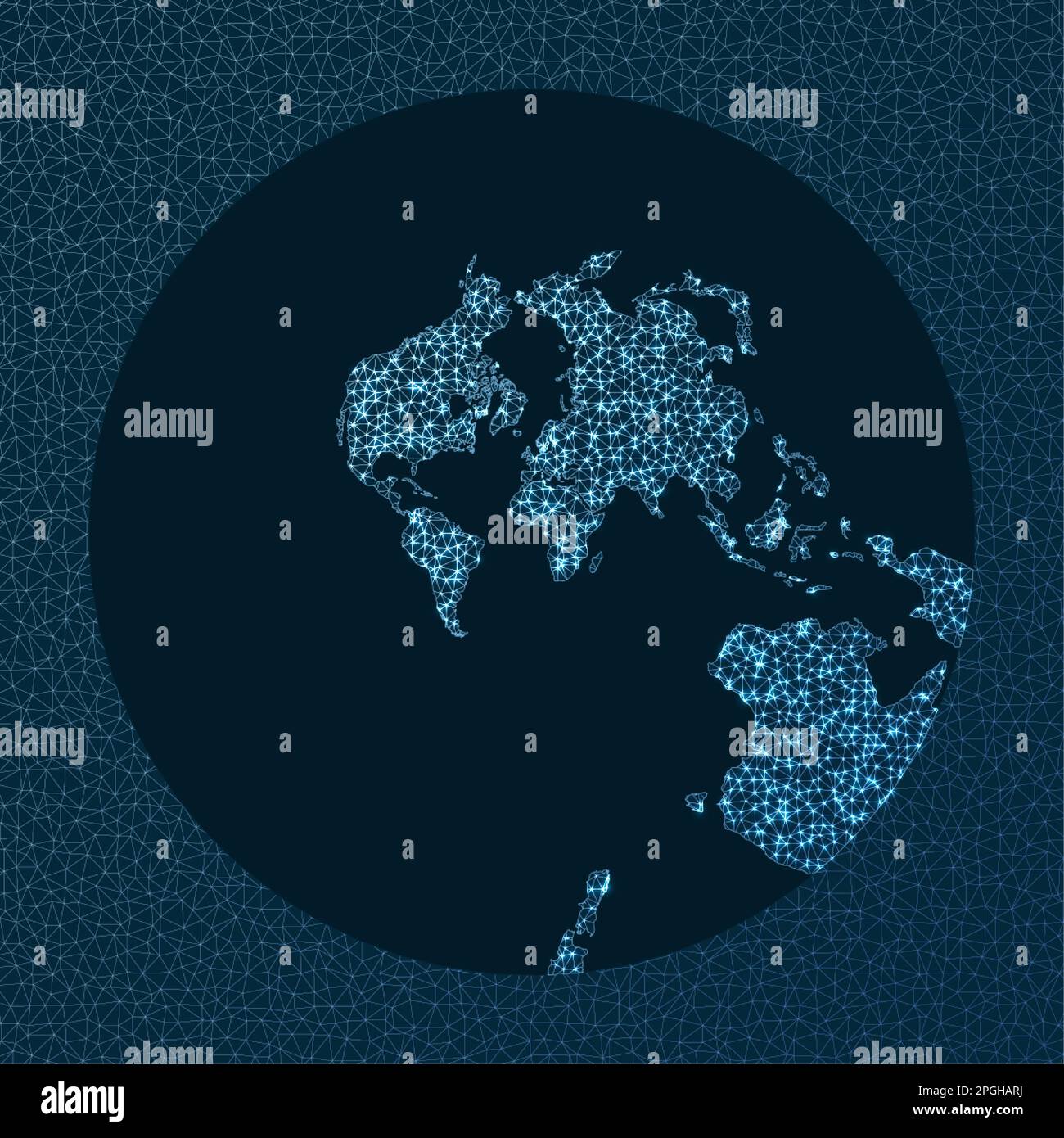 Network Map Of The World Stereographic Projection World Network Astonishing Connections Map