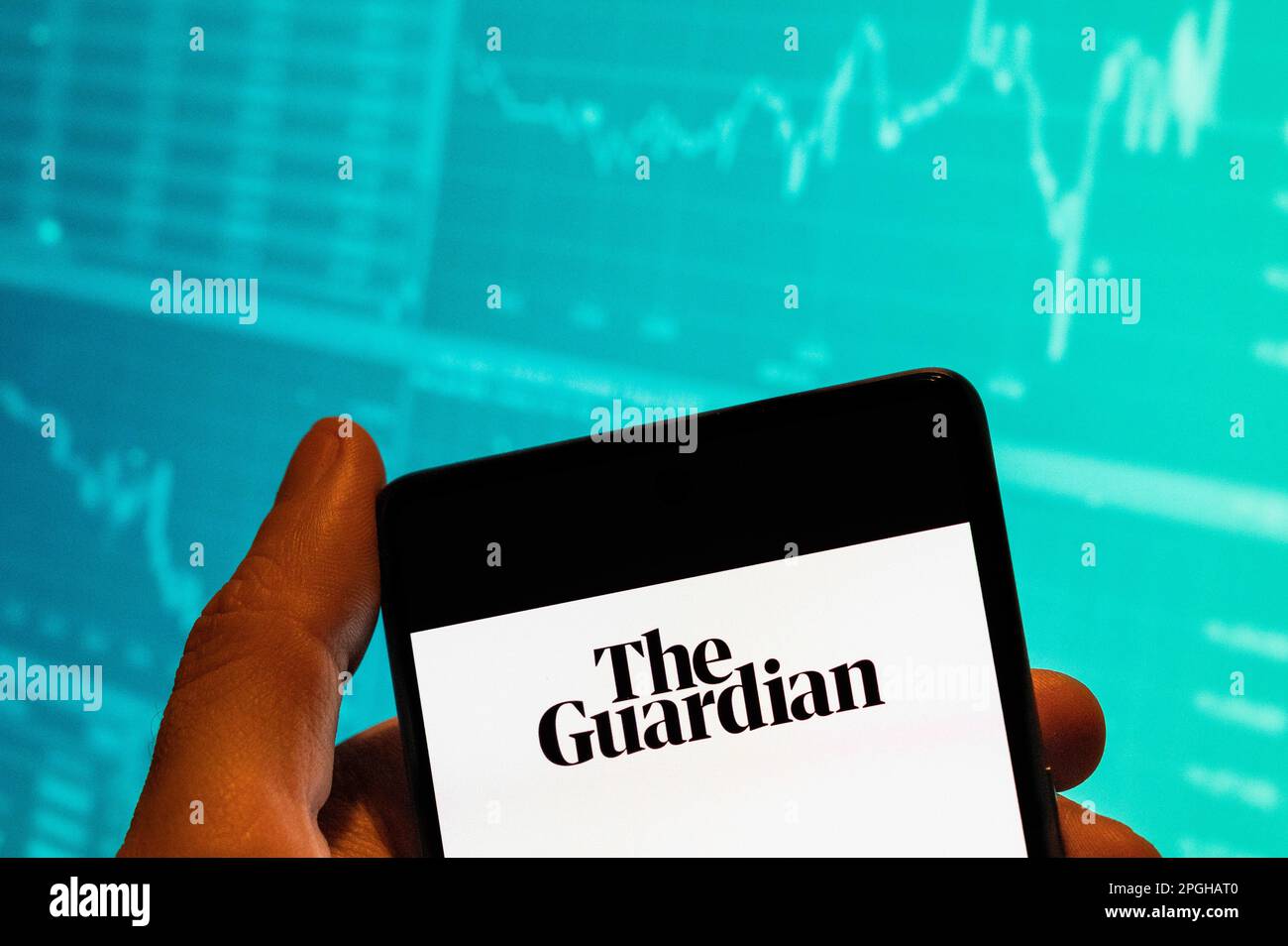 In this photo illustration, the British daily newspaper The Guardian ...