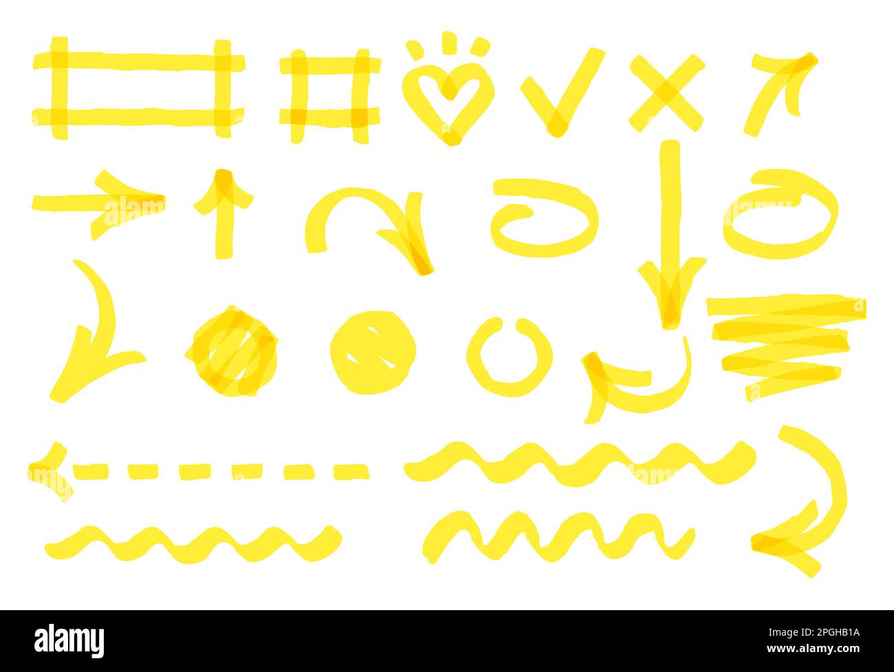 Hand drawn wavy line marker frame hi-res stock photography and images ...