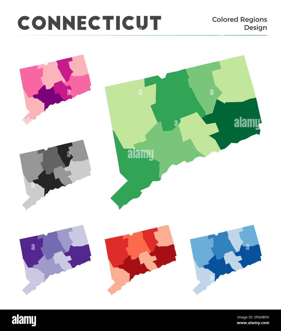 Connecticut map collection. Borders of Connecticut for your infographic ...
