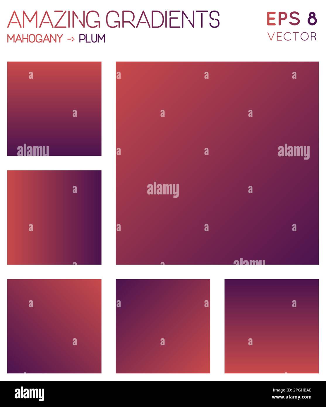 Colorful gradients in mahogany and plum color tones. Adorable gradient ...