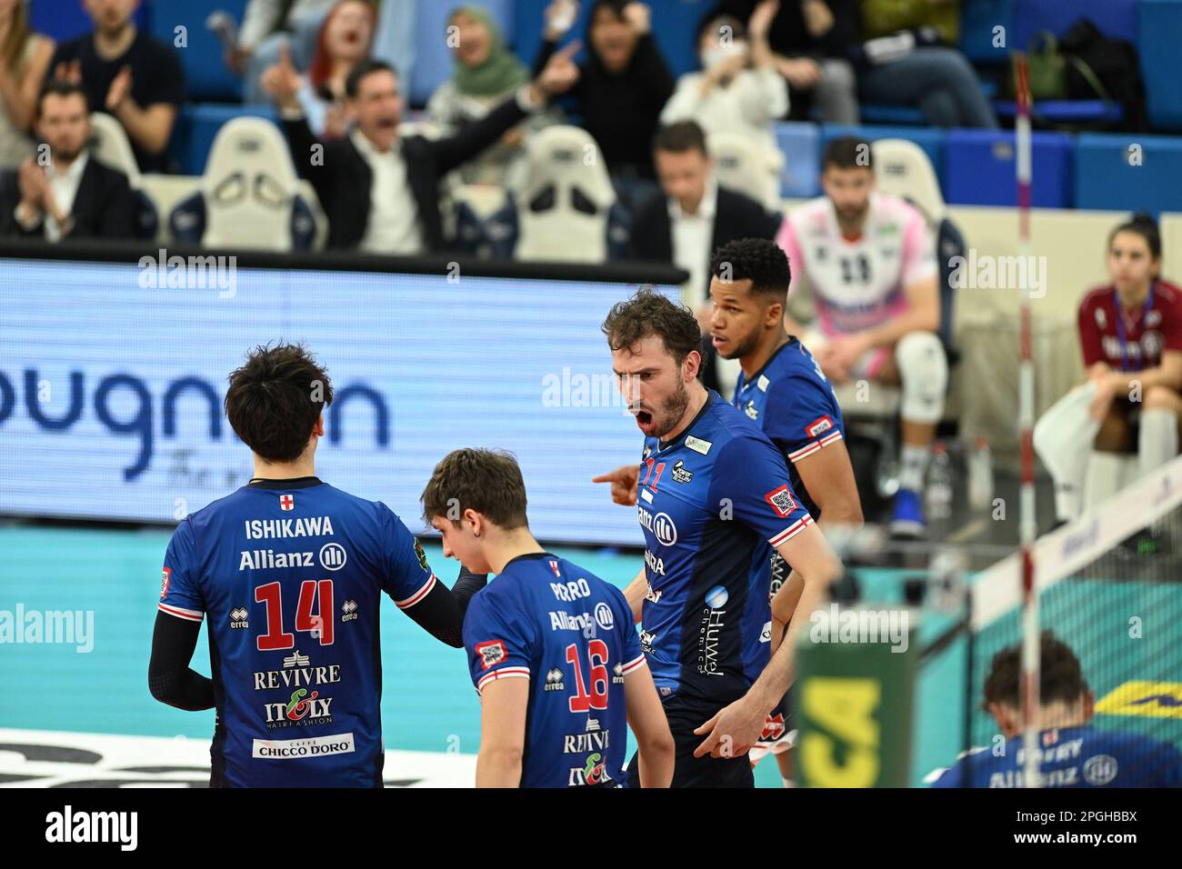 Piano Matteo Allianz Powervolley Milano players celebrates after ...