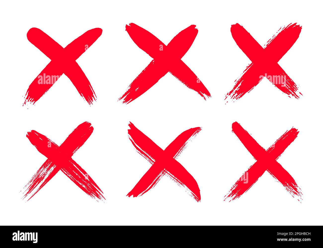 Dirty grunge hand drawn with brush strokes cross x vector illustration ...