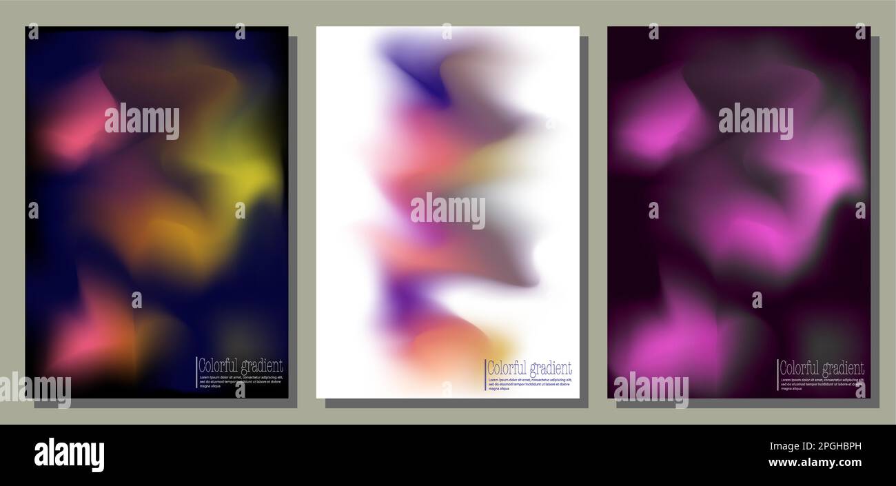 Colorful gradient background. A set of layouts for covers, banners ...