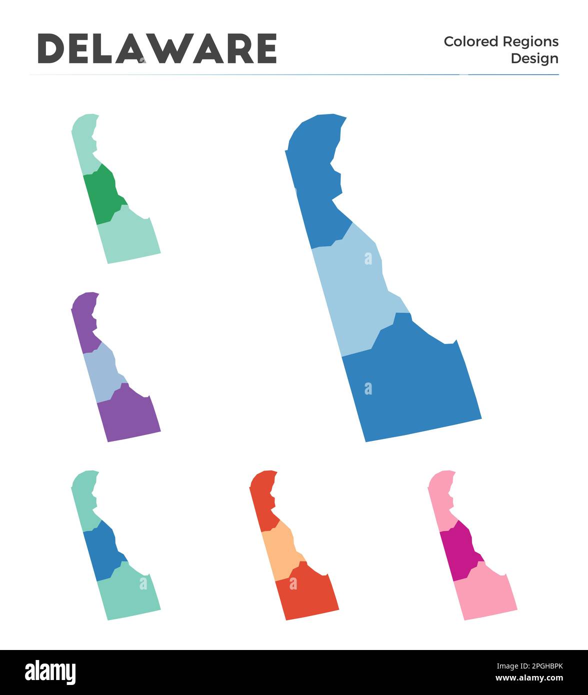 Delaware map collection. Borders of Delaware for your infographic ...