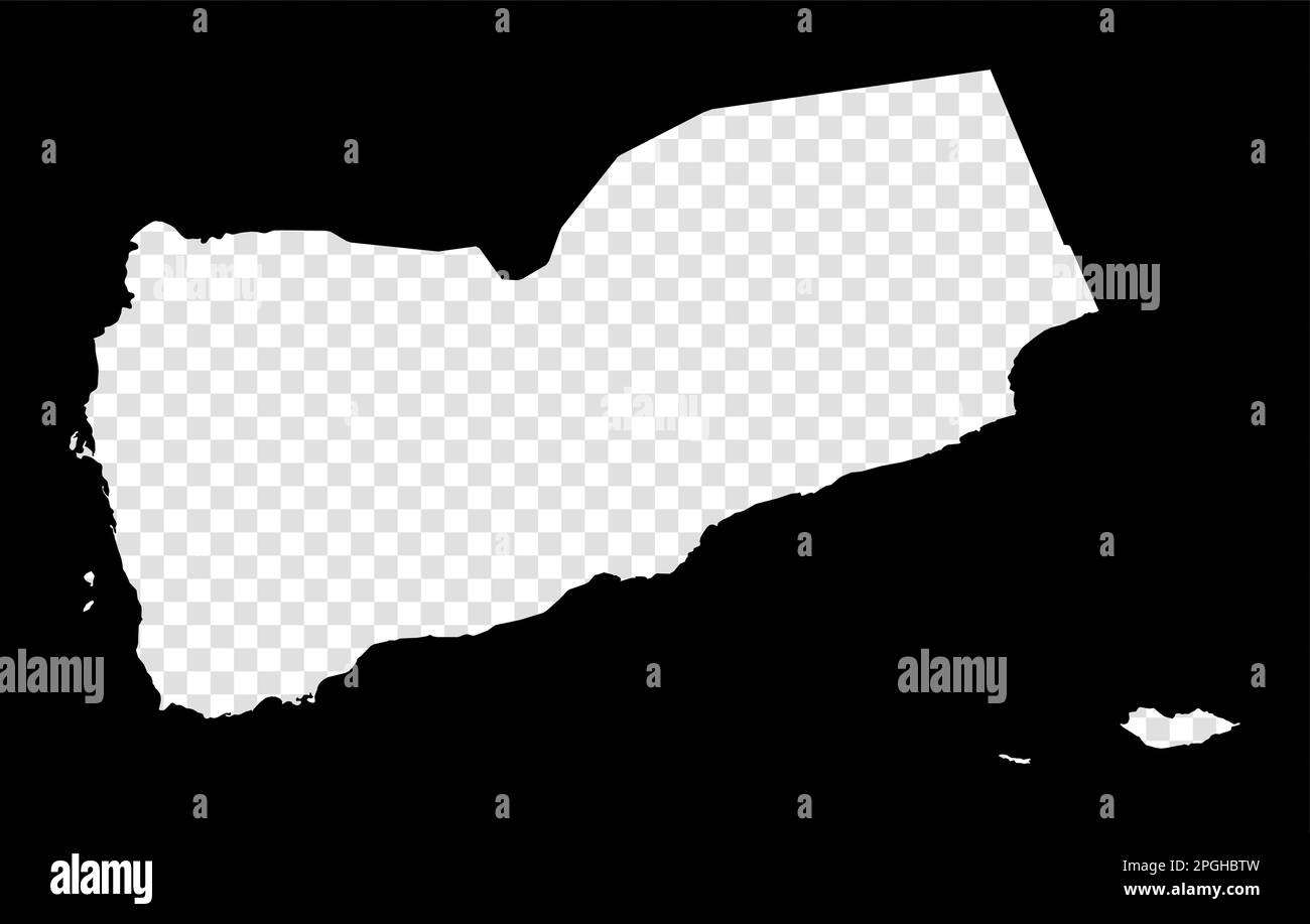 Stencil map of Yemen. Simple and minimal transparent map of Yemen ...