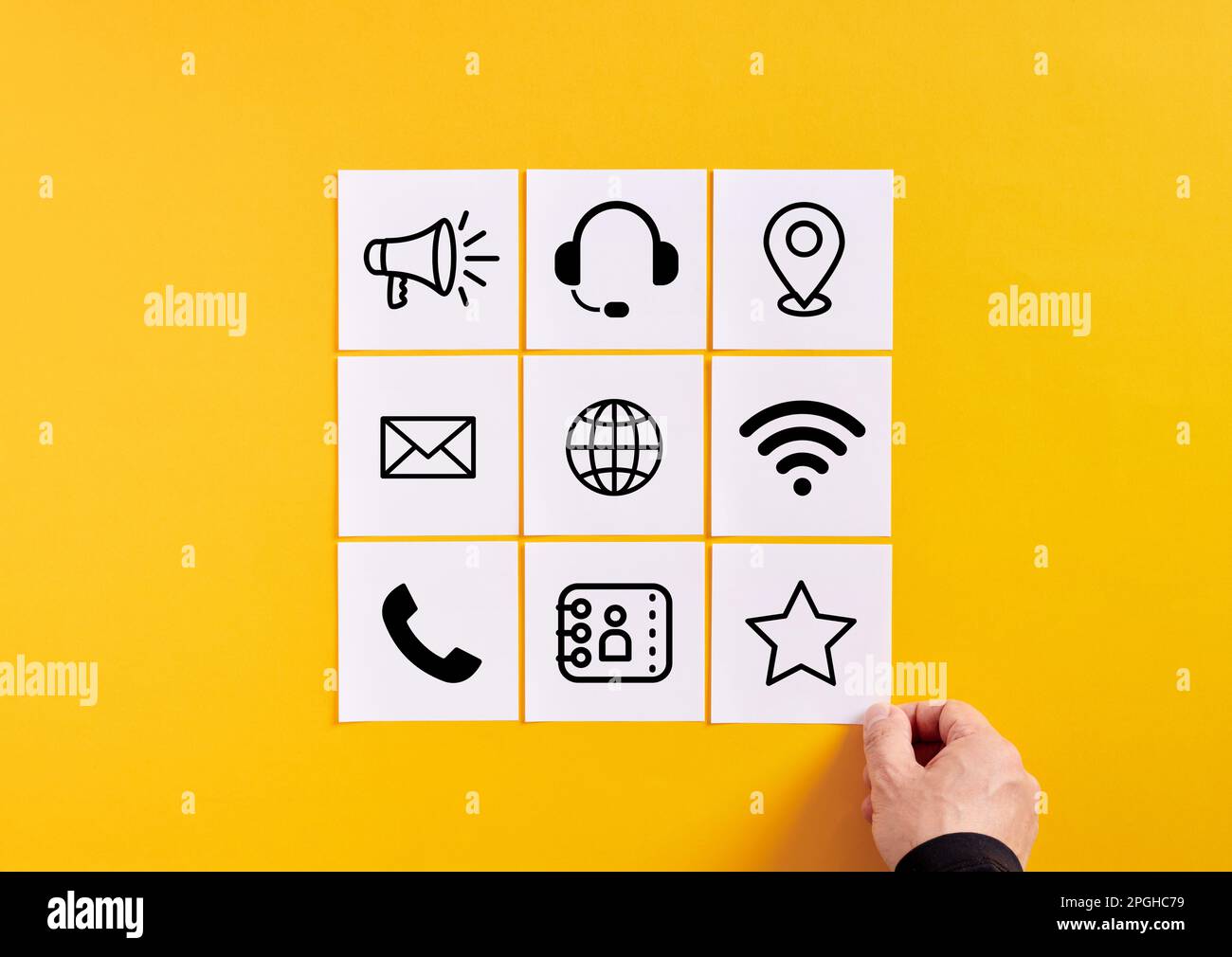 Business marketing, client contact and information. Customer support ...