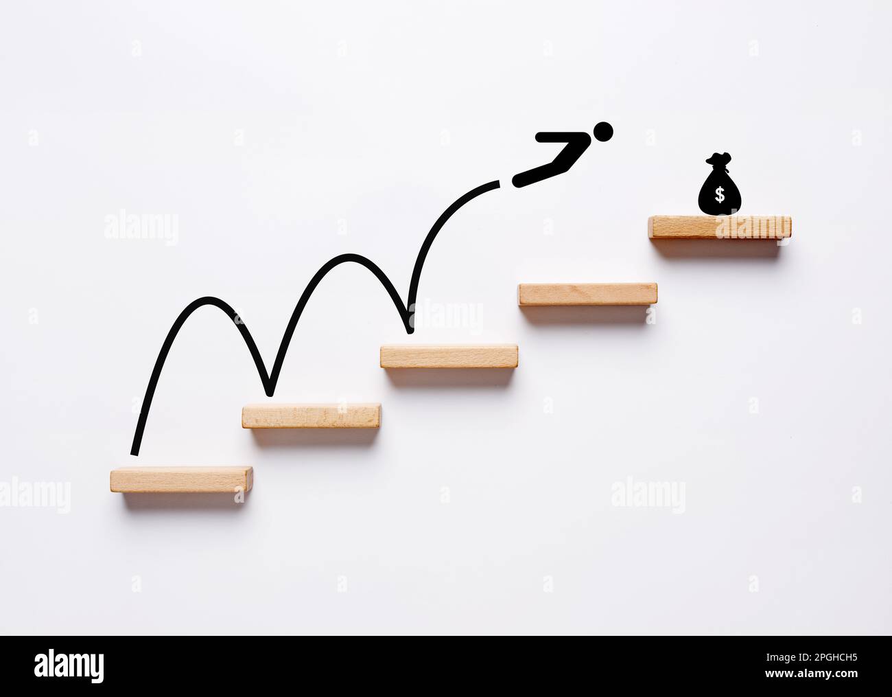 Chasing for money and wealth. Ambition or possession of making money ...