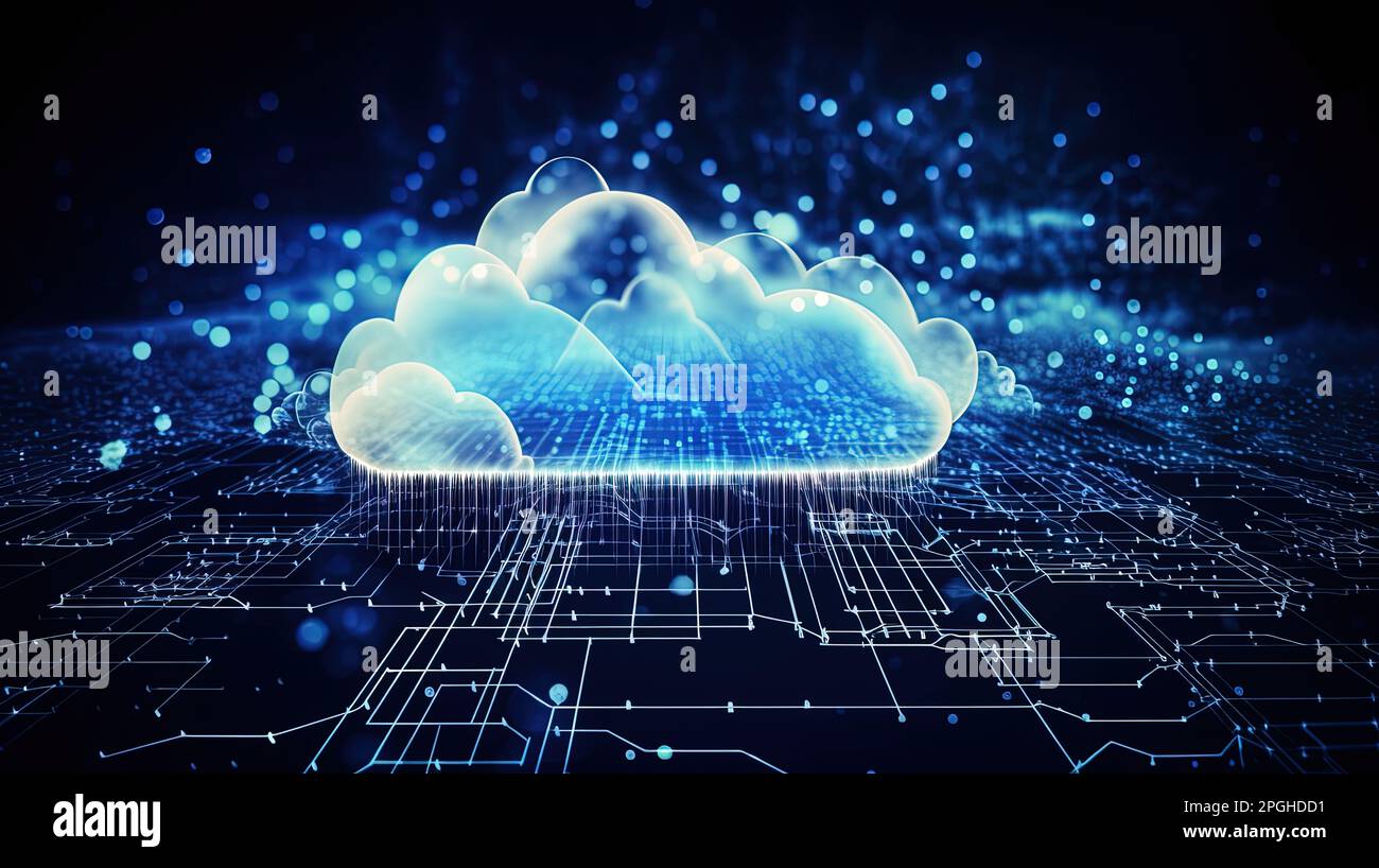 Cloud Computing Concept, internet and Big data network. Cloud computing technology internet ...