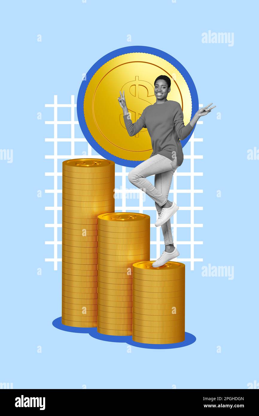 Creative drawing collage picture of woman hands showing gesture ...