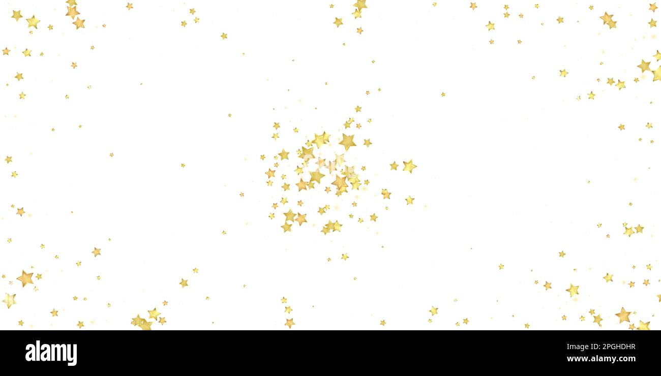 Magic stars vector overlay. Gold stars scattered around randomly ...