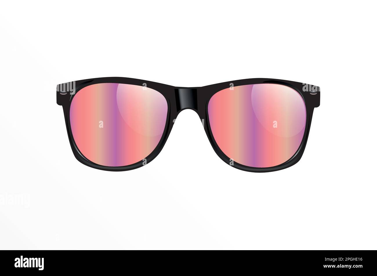 Realistic Vintage Sunglasses Isolated Vector Illustration Stock Vector ...