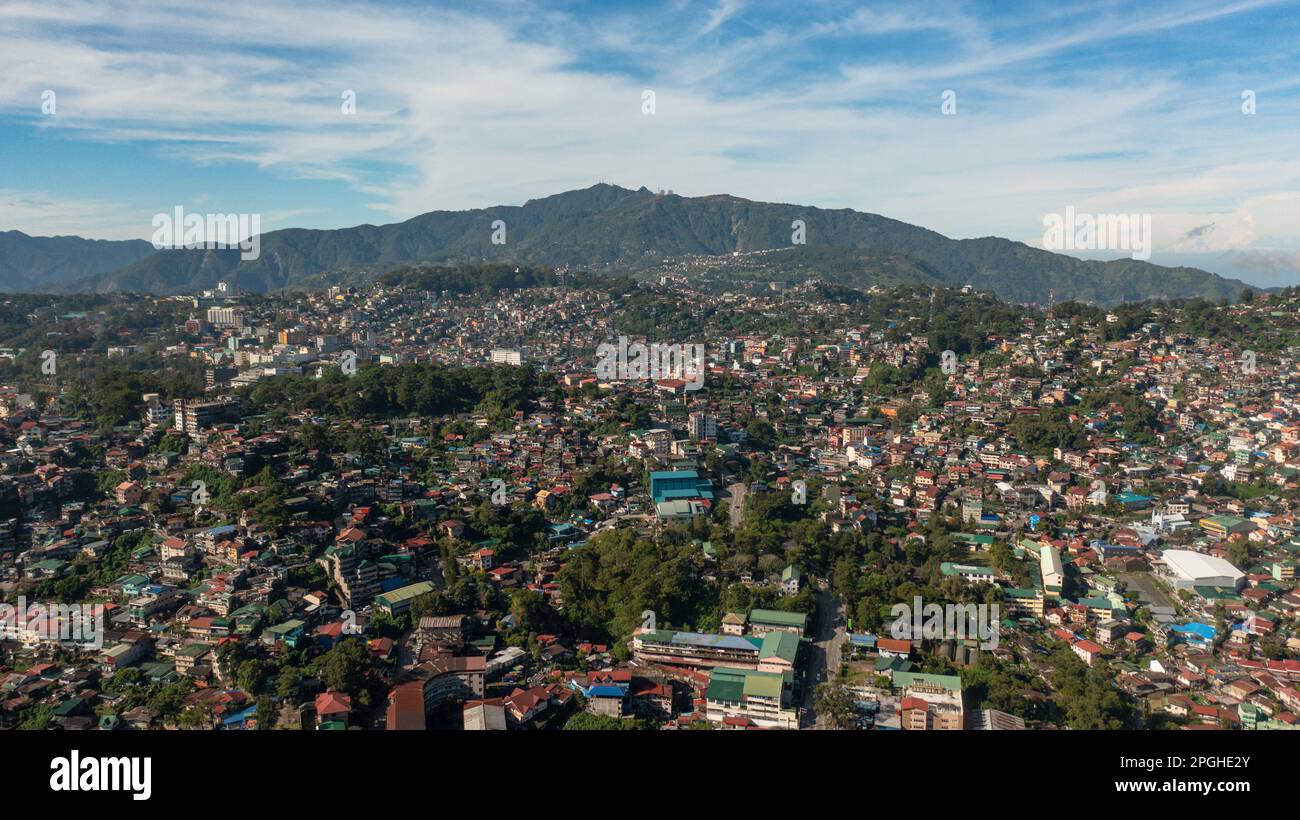 The city of Baguio is located in the mountains. Philippines, Luzon ...
