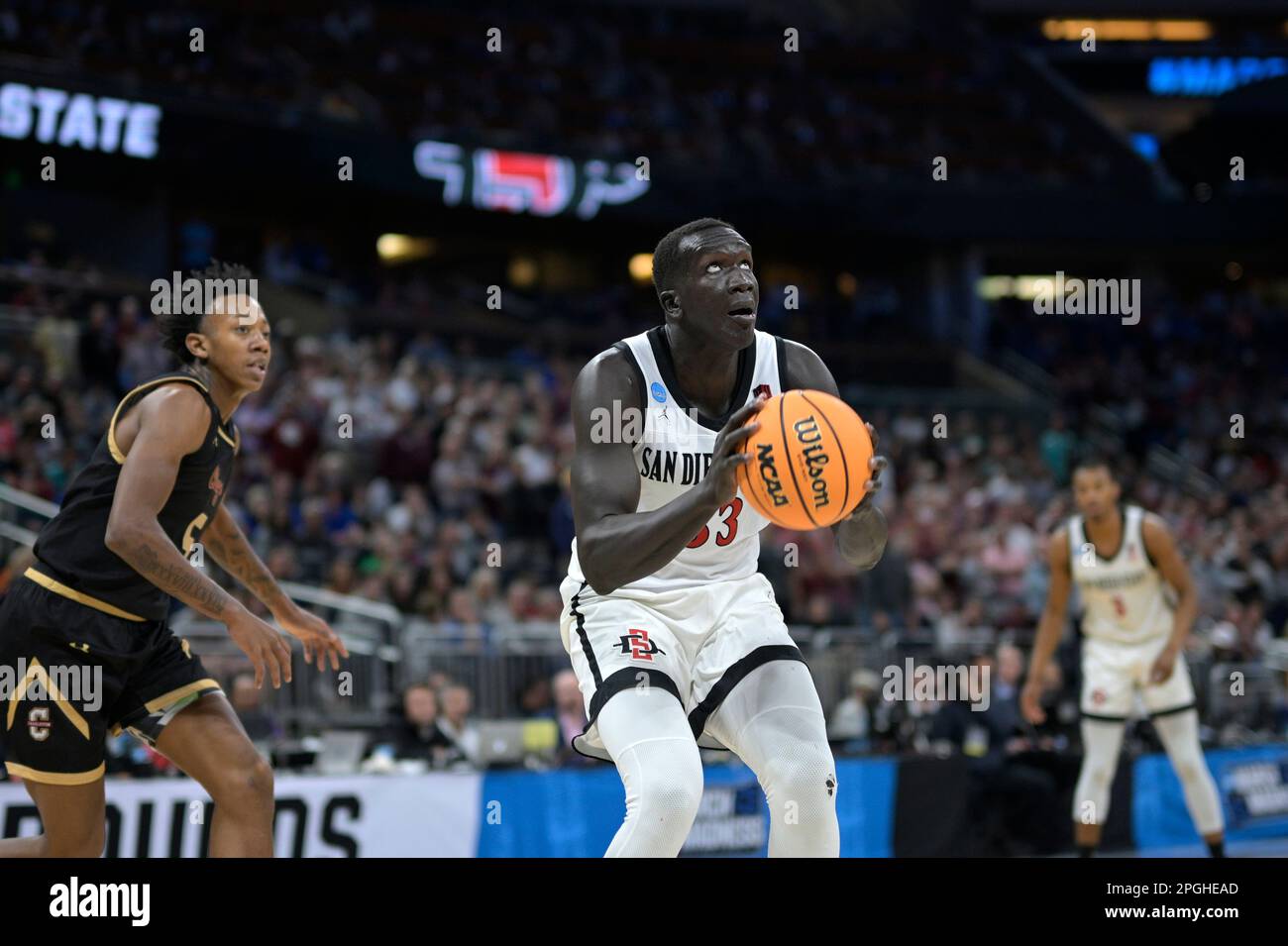 San Diego State forward Aguek Arop (33) during the second half of a ...