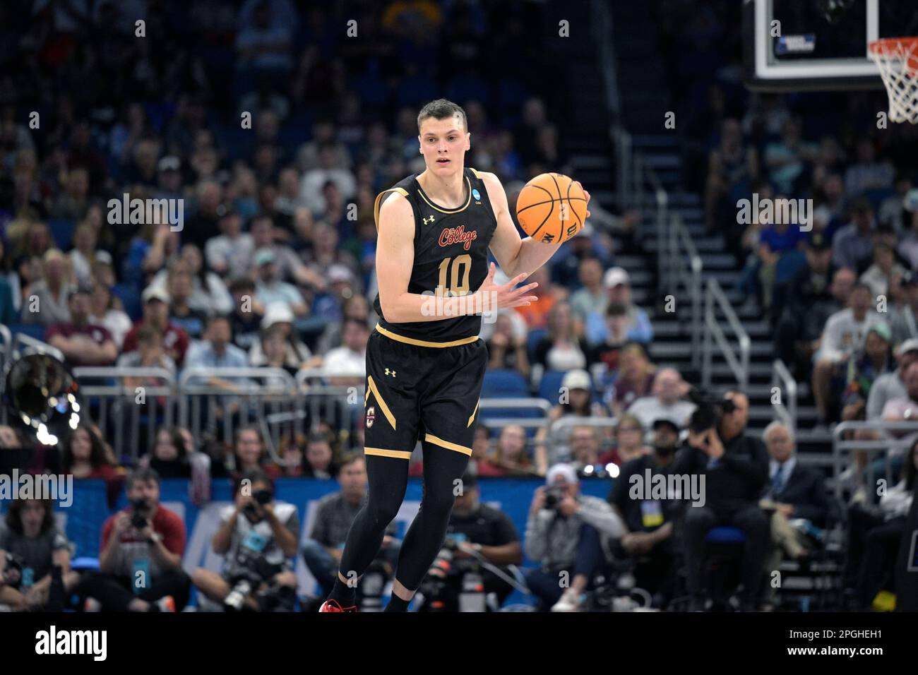 Charleston forward Ante Brzovic (10) during the first half of a first ...