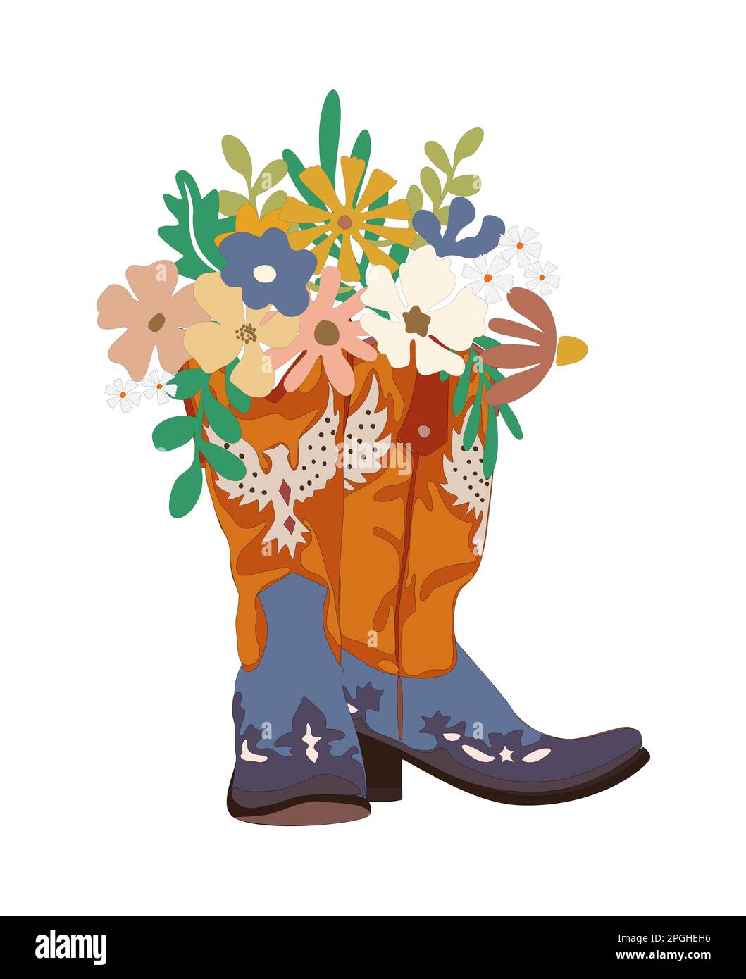 Cowboy boot flowers hi-res stock photography and images - Alamy