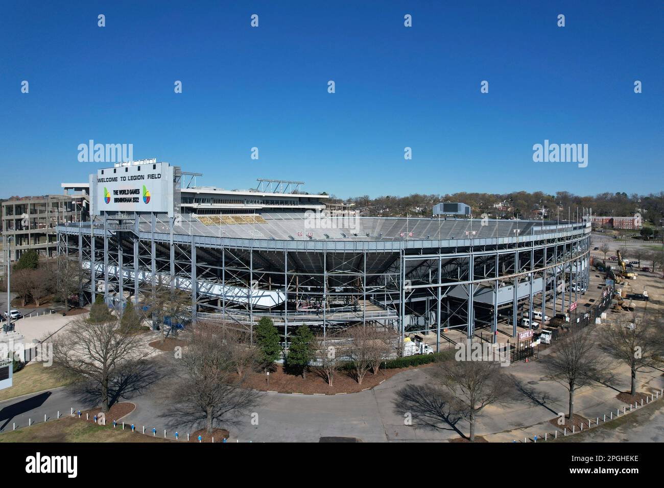 A general overall aerial view of Legion Field stadium, Thursday, Mar ...