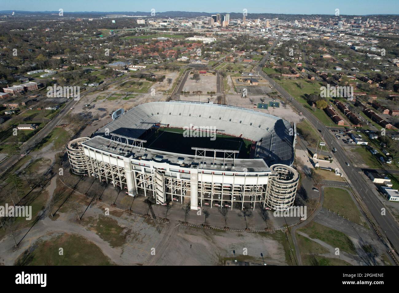 A general overall aerial view of Legion Field stadium, Thursday, Mar ...