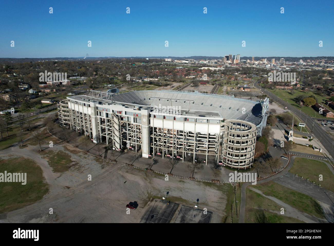 A general overall aerial view of Legion Field stadium, Thursday, Mar ...