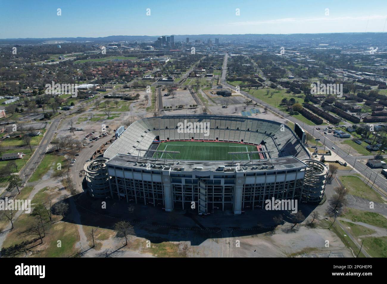 A general overall aerial view of Legion Field stadium, Thursday, Mar ...