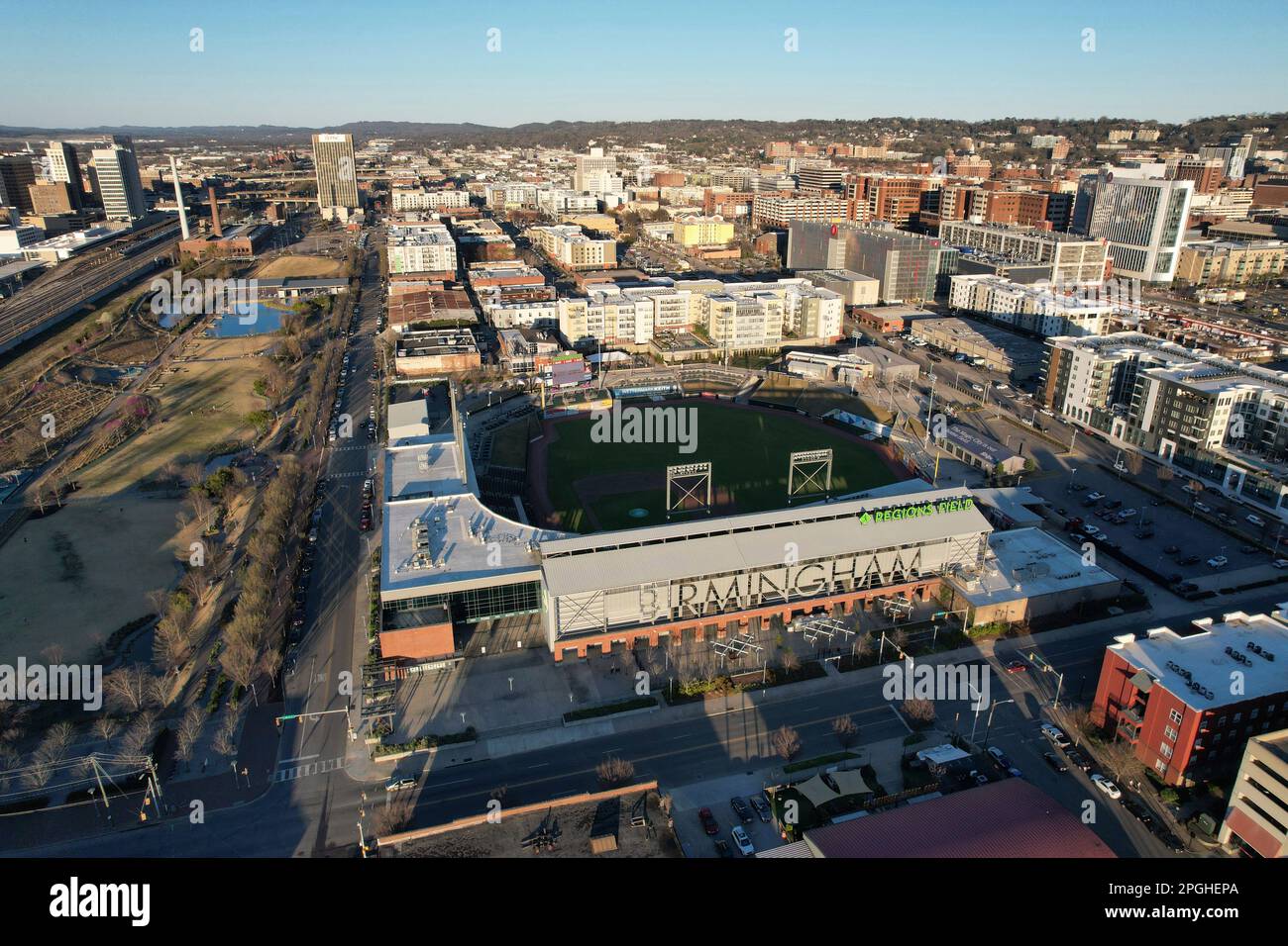 A general overall aerial view of Regions Field stadium, Thursday, Mar ...