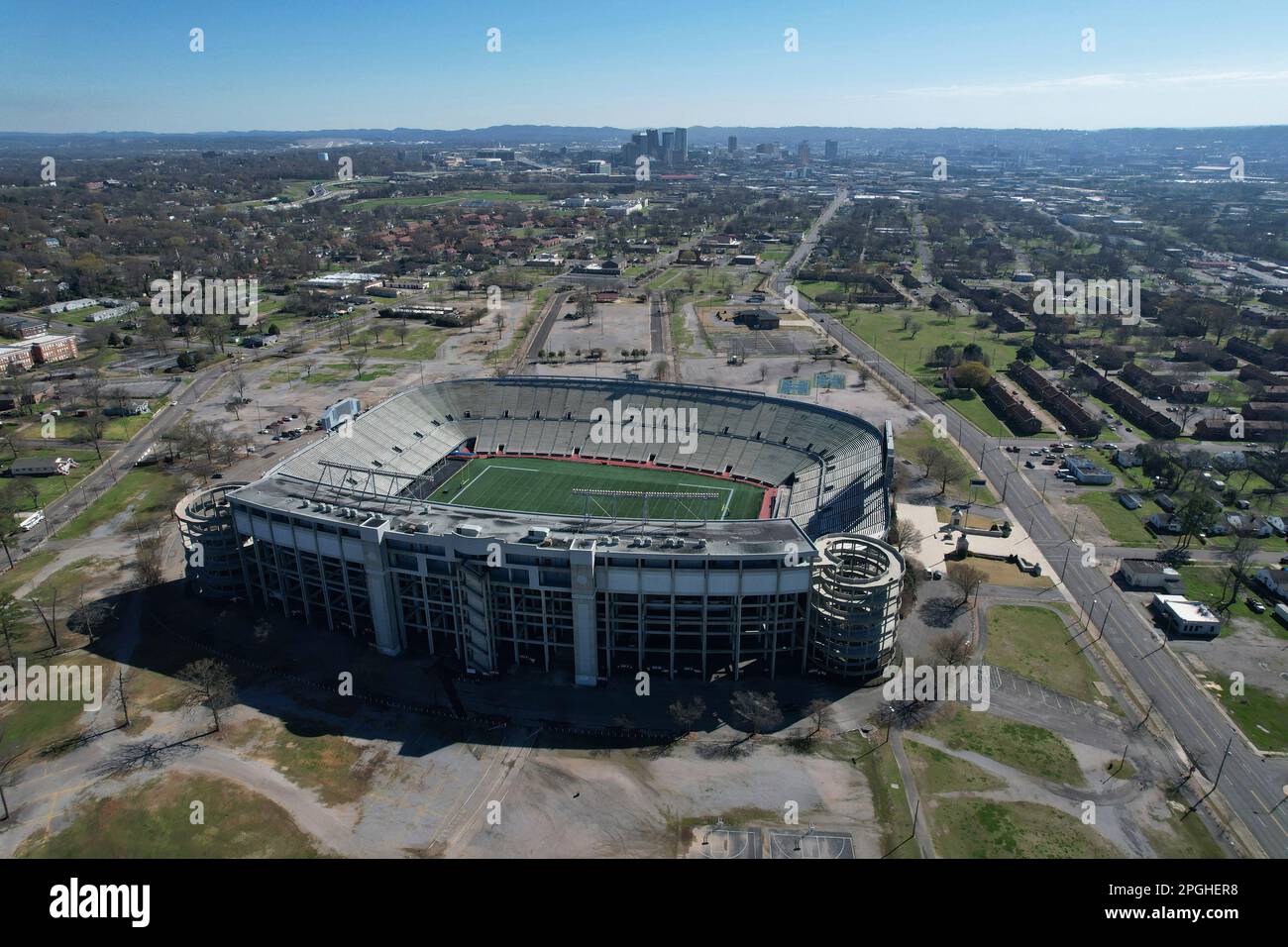 A general overall aerial view of Legion Field stadium, Thursday, Mar ...