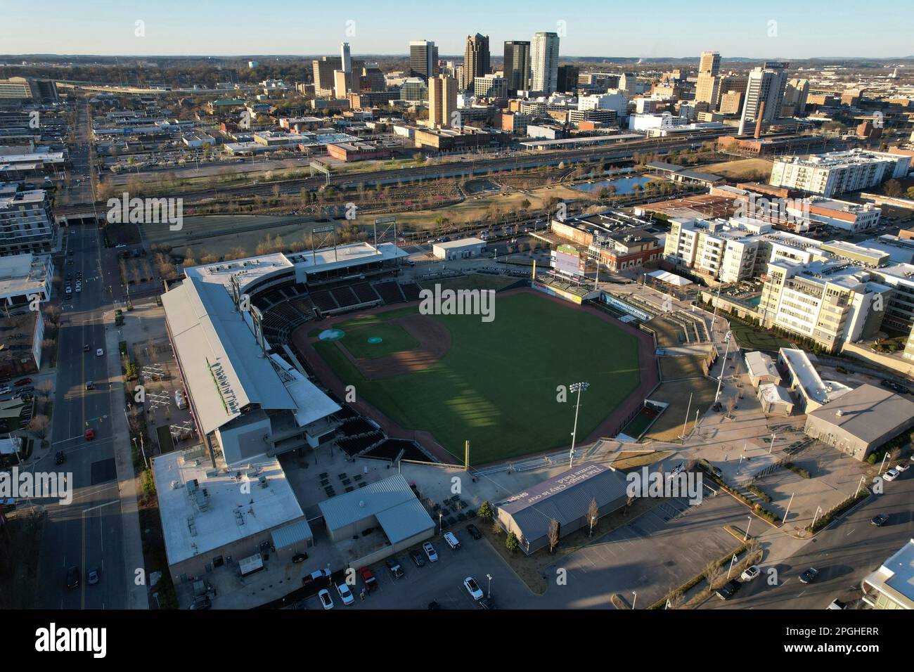 A general overall aerial view of Regions Field stadium, Thursday, Mar ...