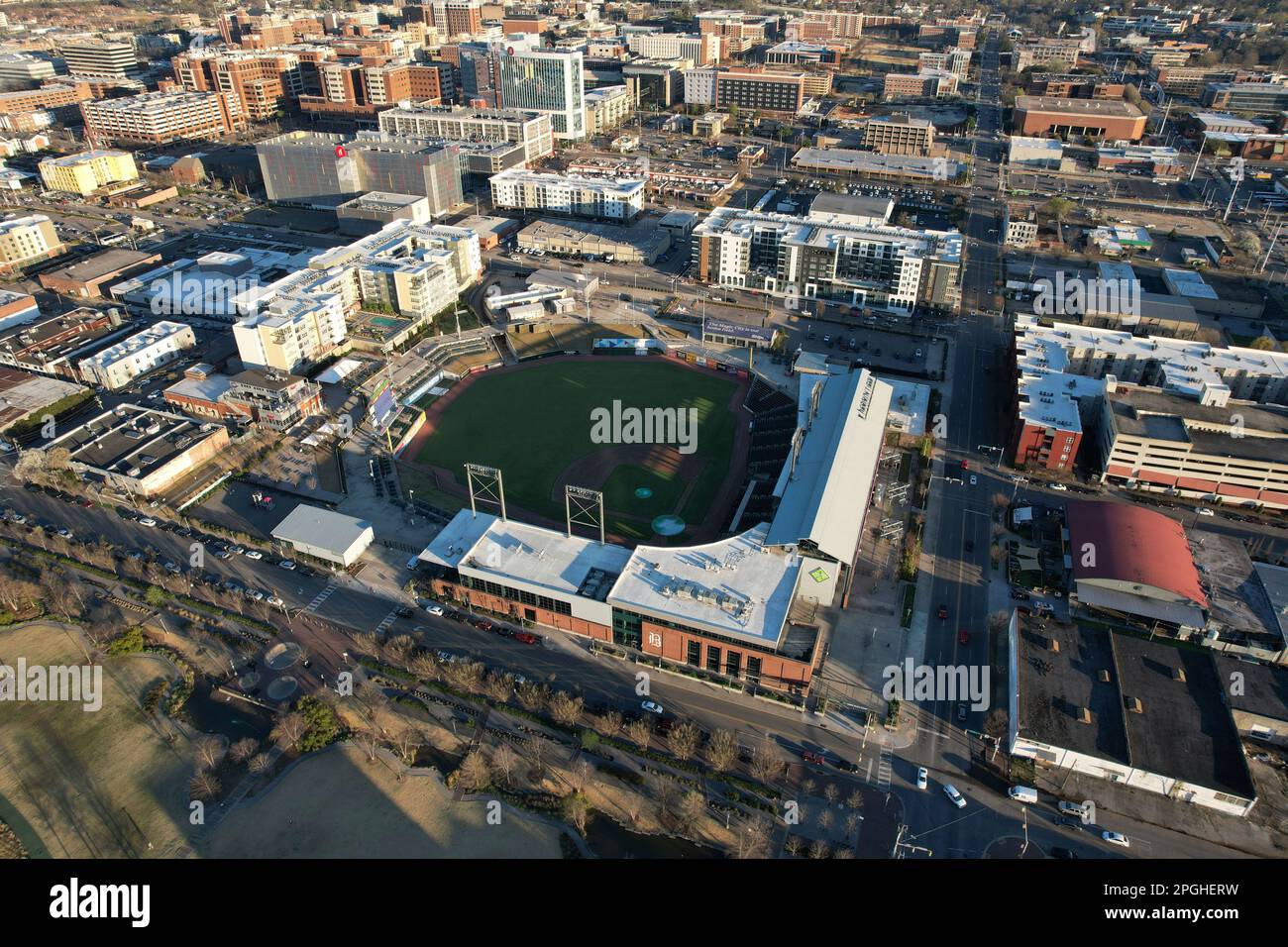 A general overall aerial view of Regions Field stadium, Thursday, Mar ...