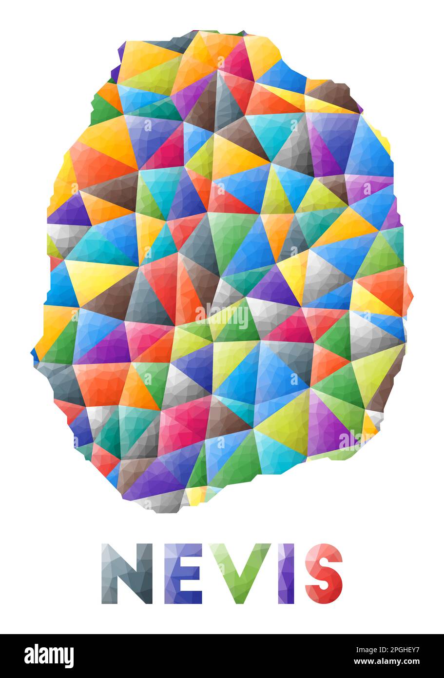 Nevis vector map hi-res stock photography and images - Alamy