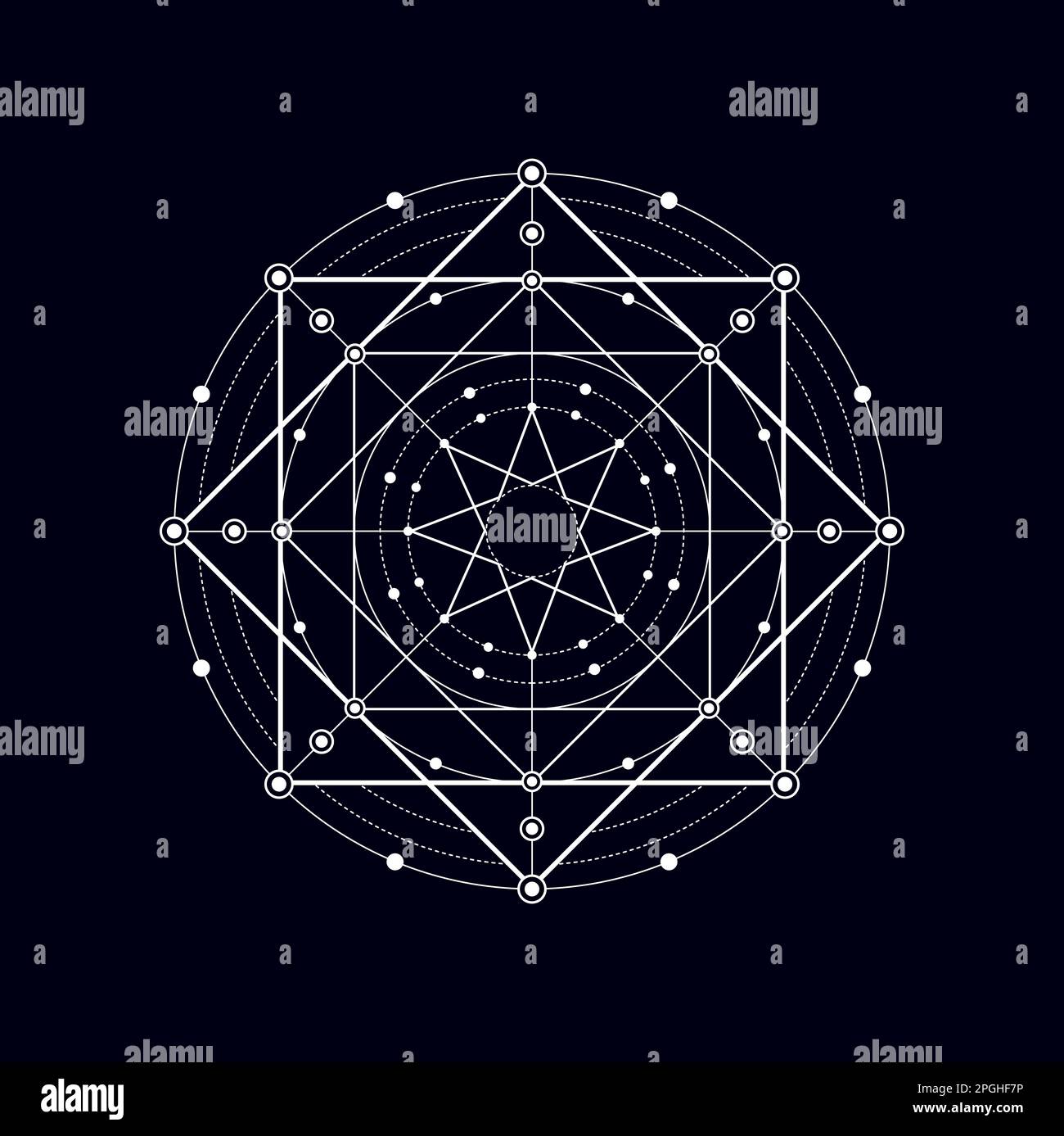 Mystical esoteric symbol, tattoo design in bohemian style. Vector ...