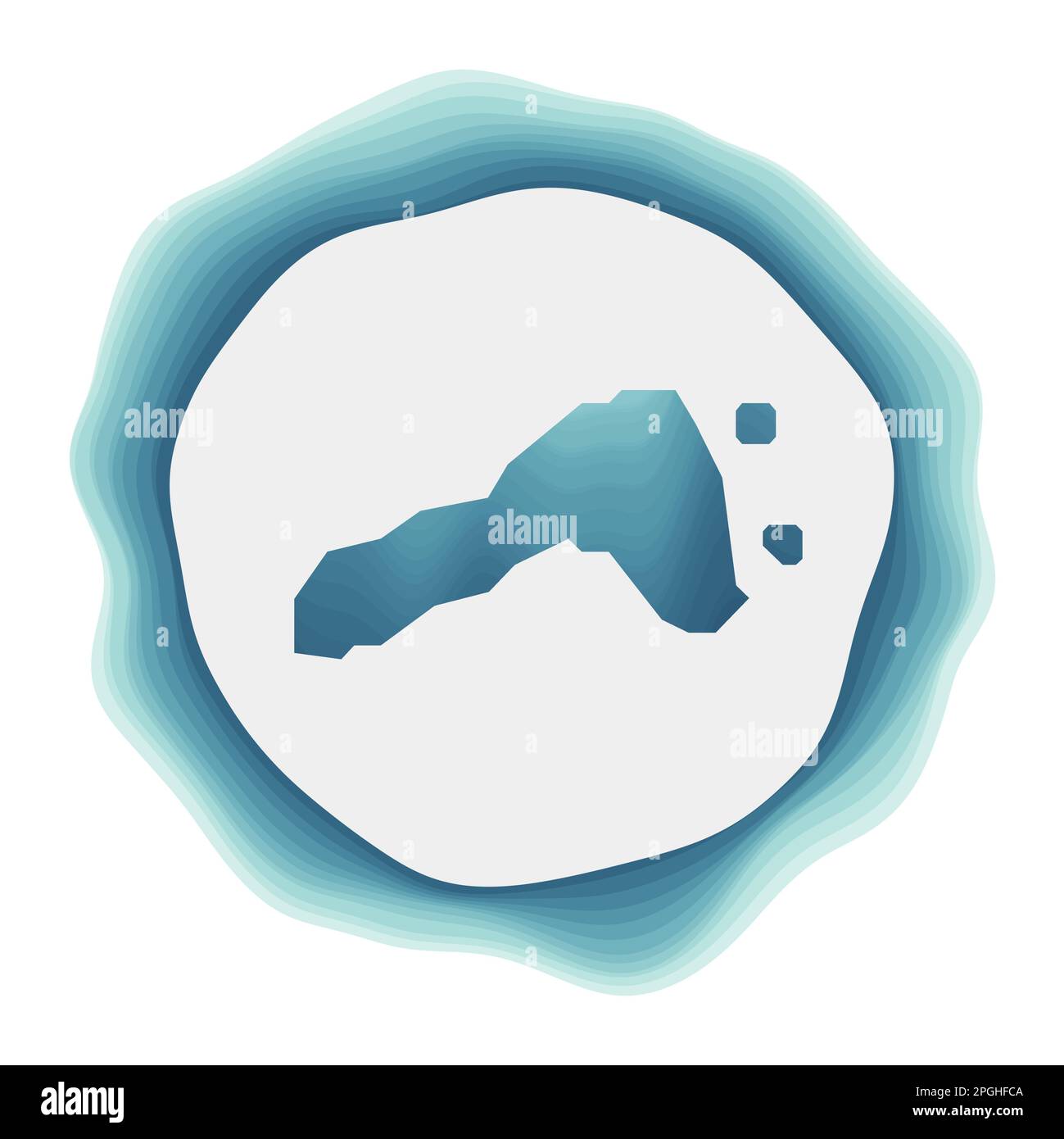 Ko Lipe logo. Badge of the island. Layered circular sign around Ko Lipe ...