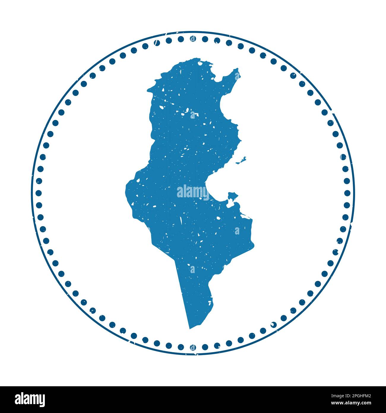 Tunisia sticker. Travel rubber stamp with map of country, vector ...