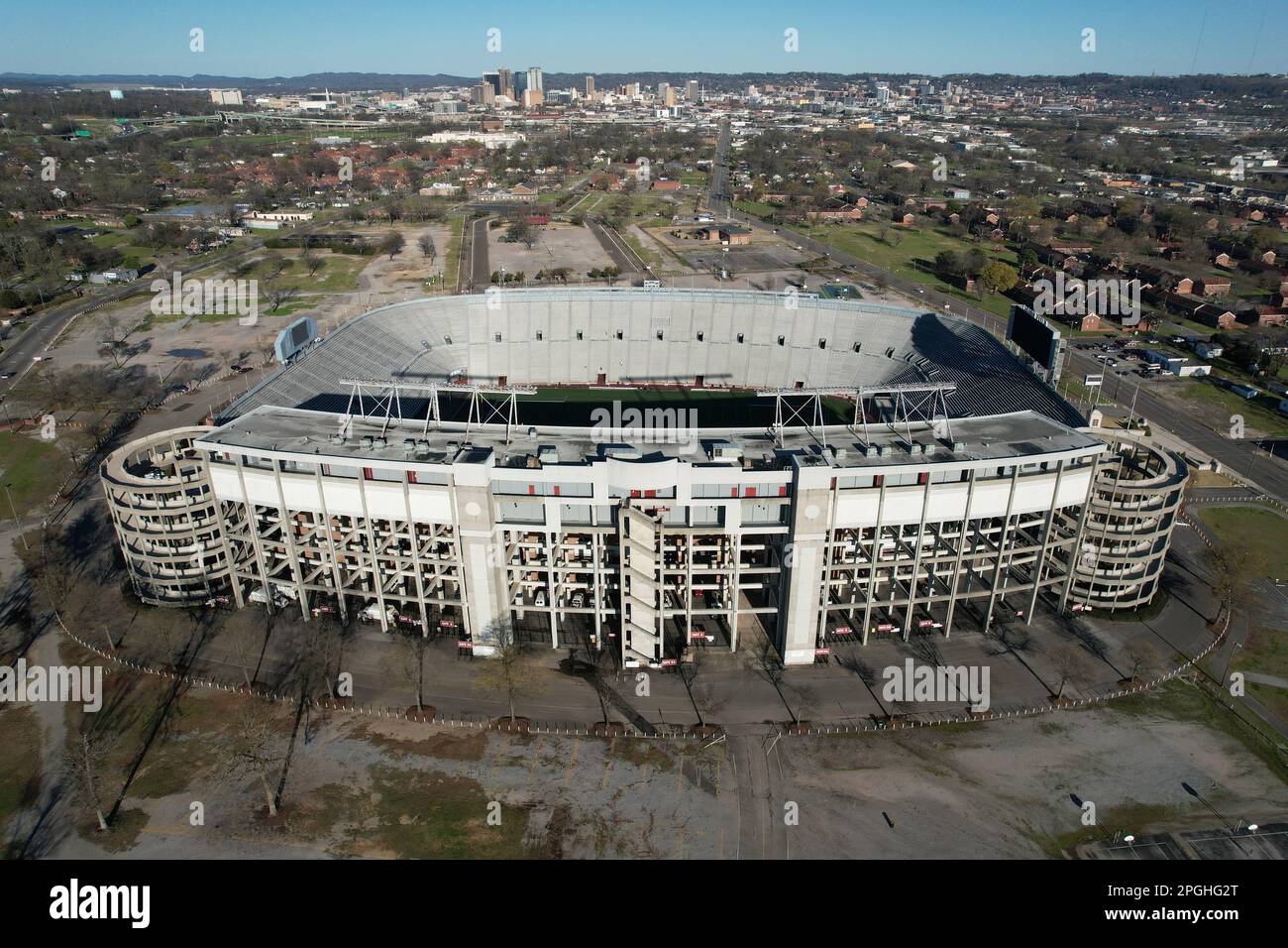A general overall aerial view of Legion Field stadium, Thursday, Mar ...