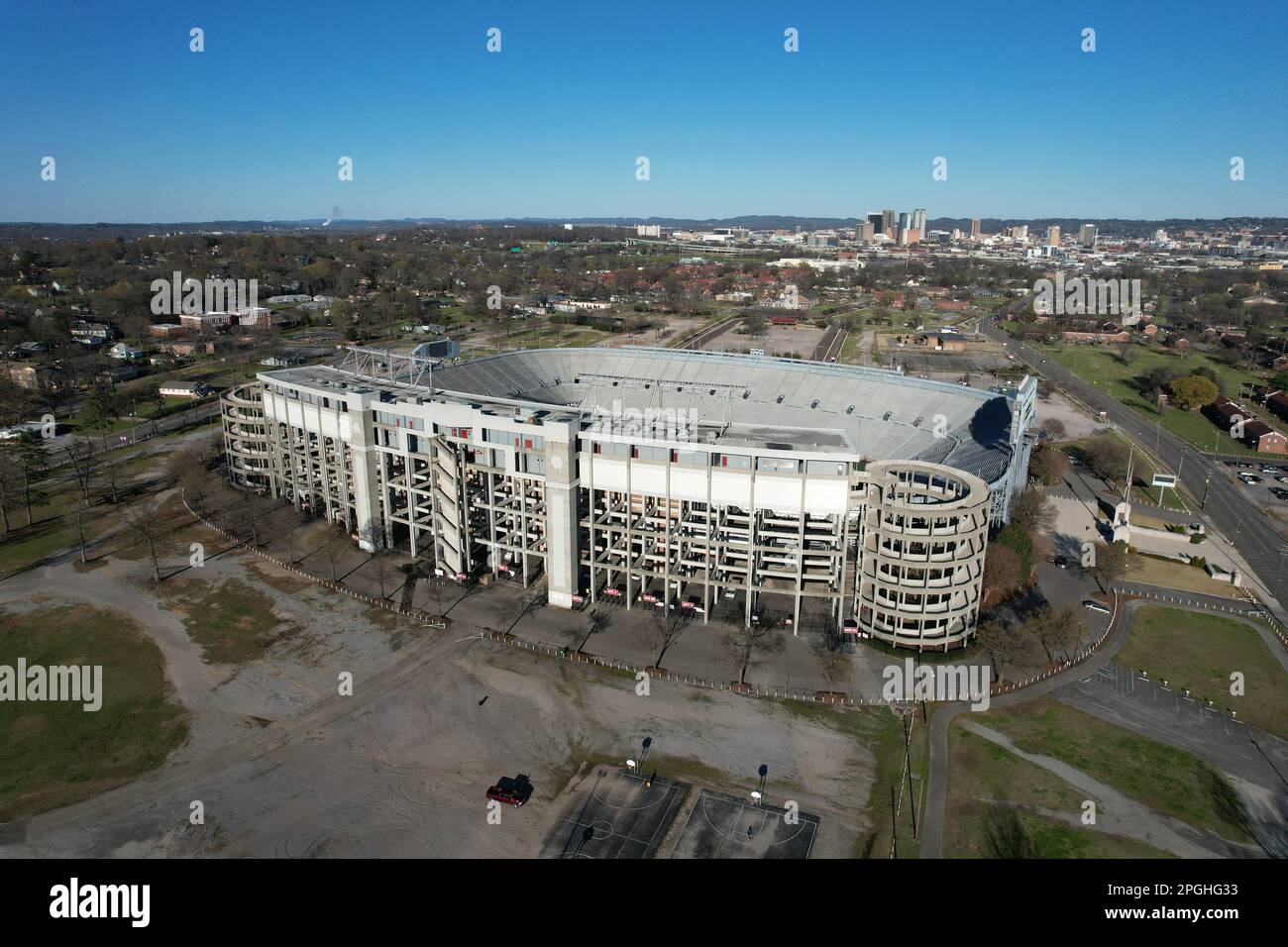 A general overall aerial view of Legion Field stadium, Thursday, Mar ...