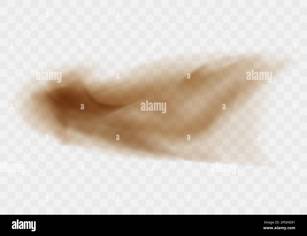 Desert sandstorm, brown dusty cloud or dry sand flying with gust of ...