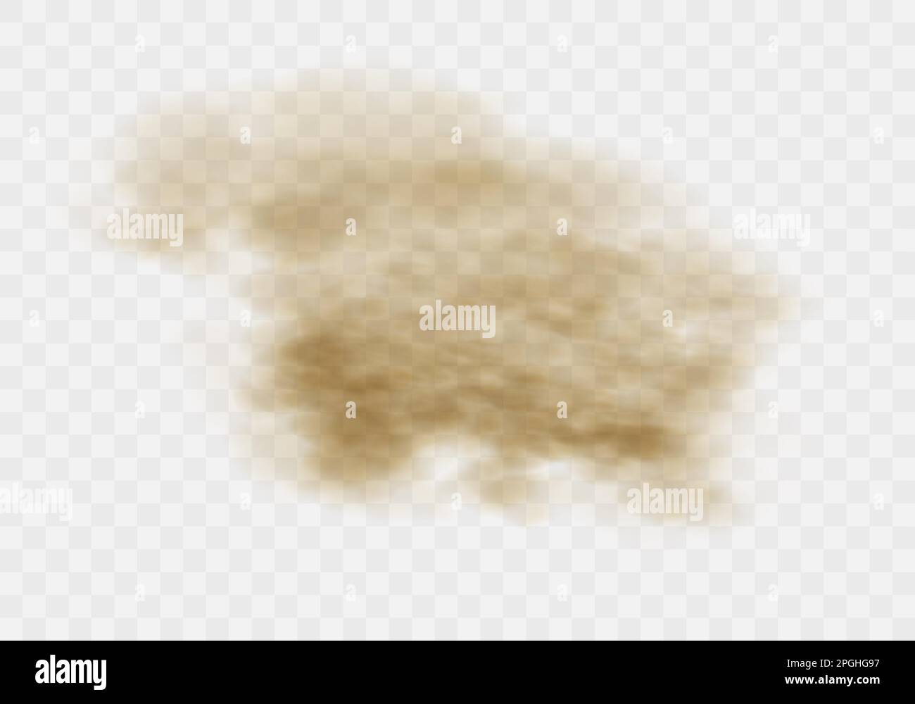 Desert sandstorm, brown dusty cloud or dry sand flying with gust of ...